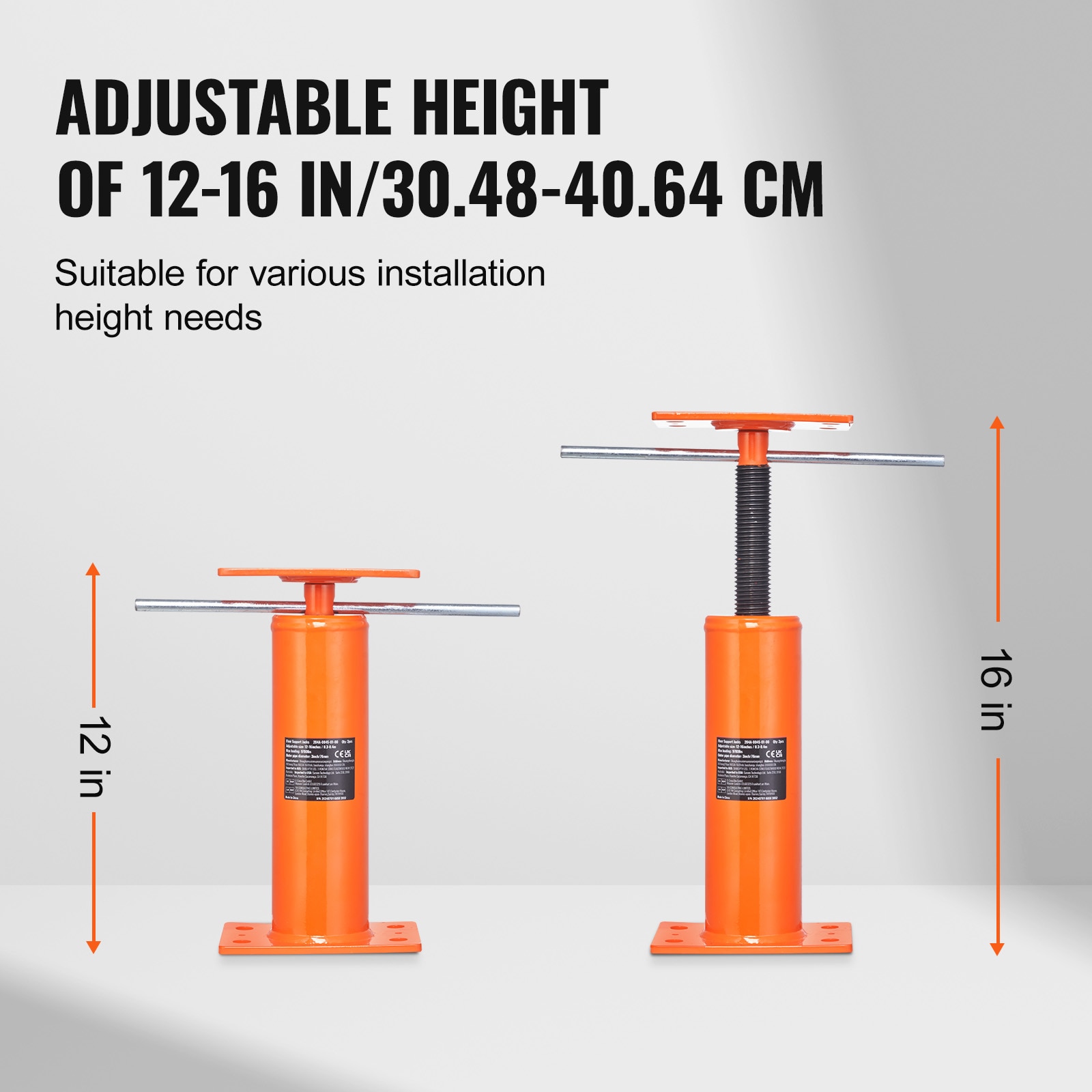 VEVOR House Floor Jack 12in-16in Height Range 9700 lbs Max Load ...
