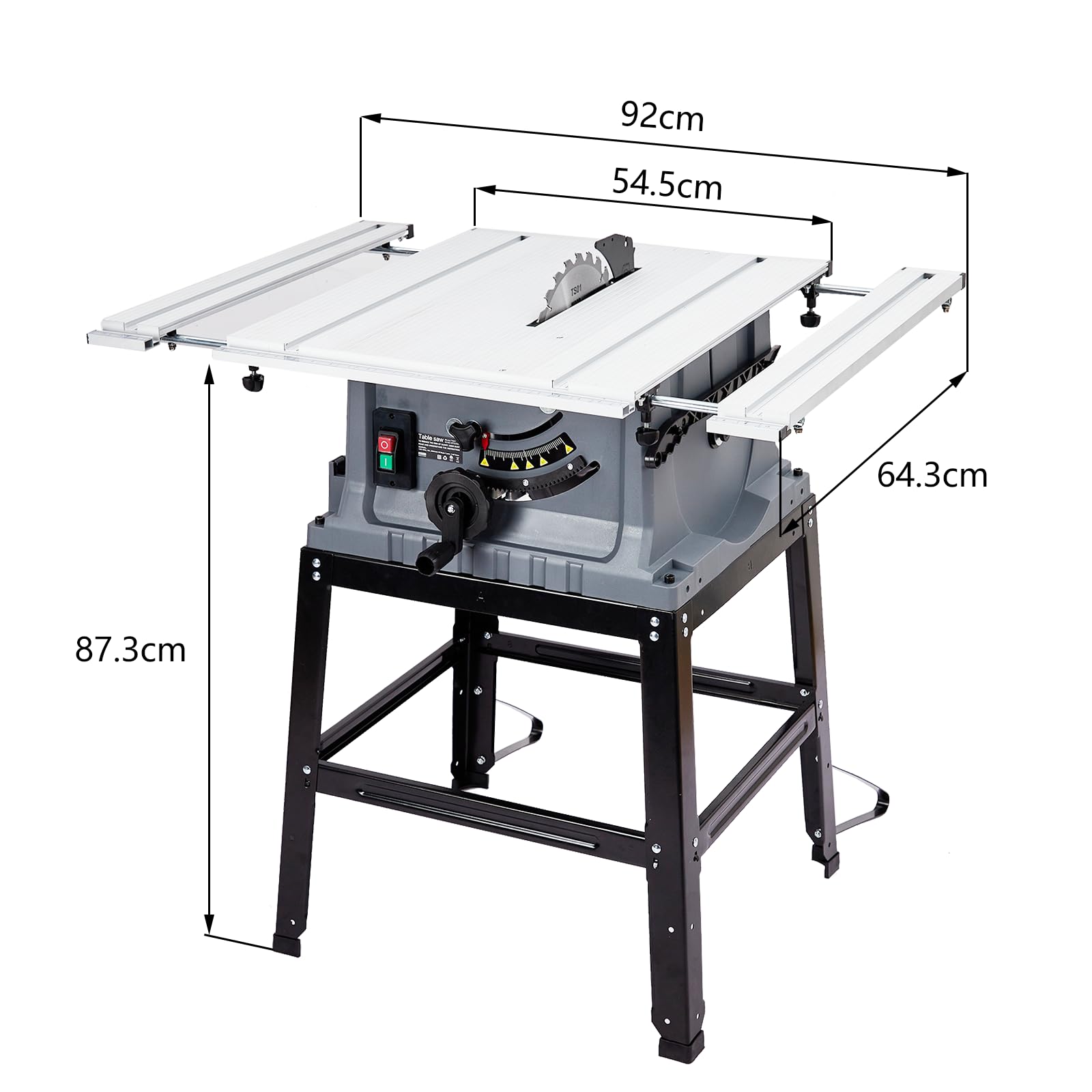 IdealHouse 10 Inch Table Saw 15 Amp 5000 RPM Powerful Tabletop Saw 36 X ...