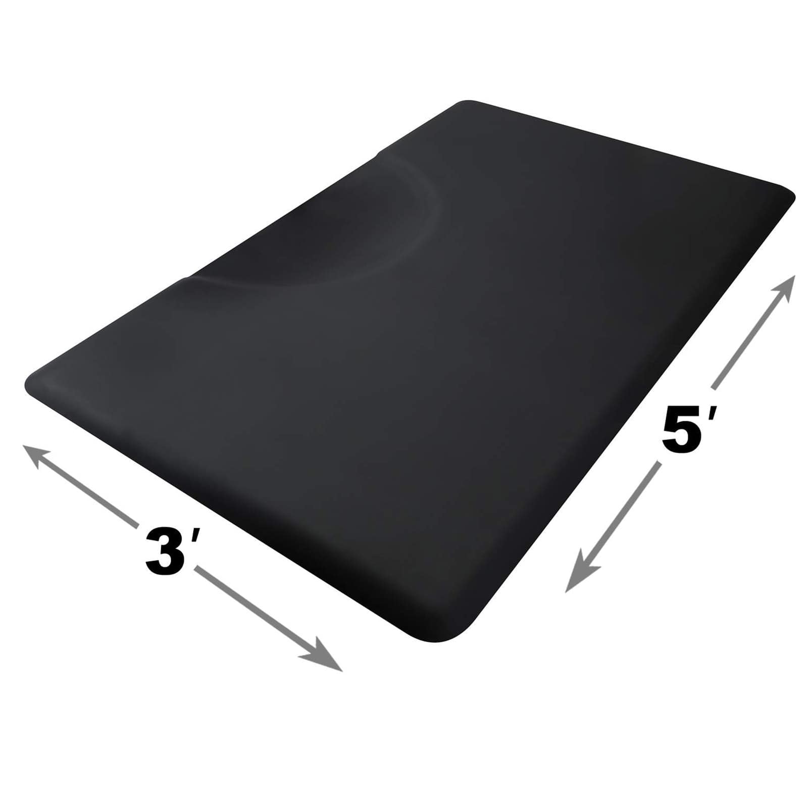 Saloniture 2pk 1/2-in Thick 3 x 5-ft Anti-Fatigue Mats for Salon Chair ...