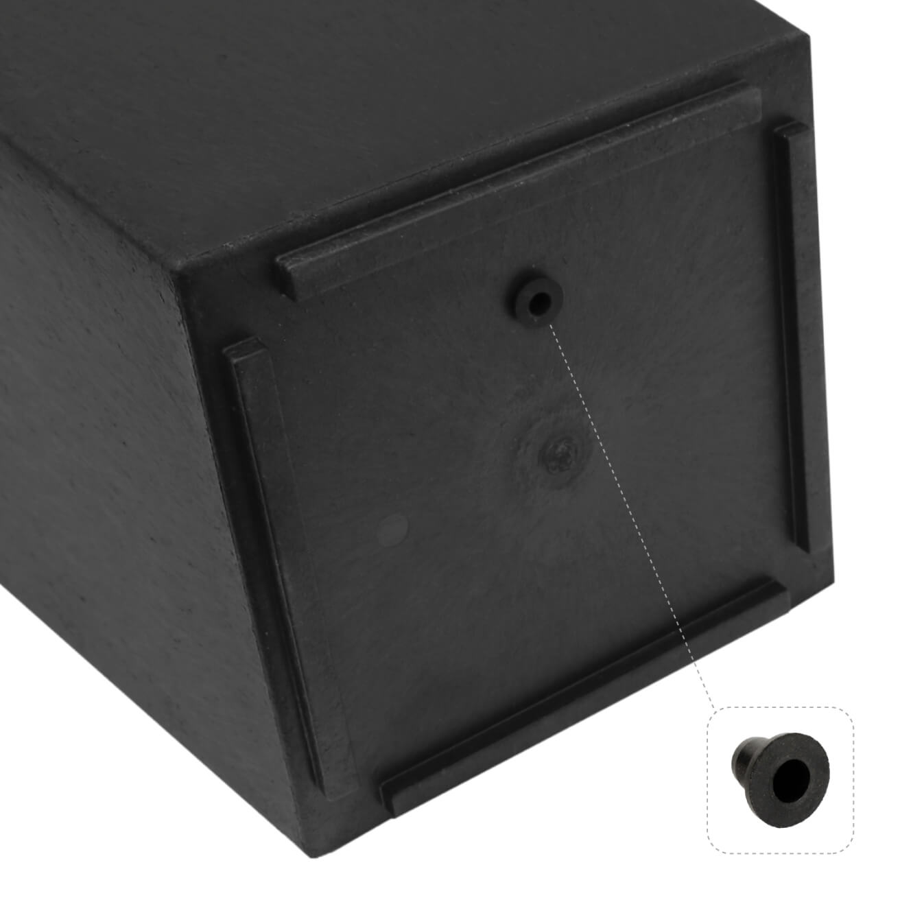 Tierra Verde 2 -Pack Rectangle 11-in W x 11-in L Black Recycled plastic ...