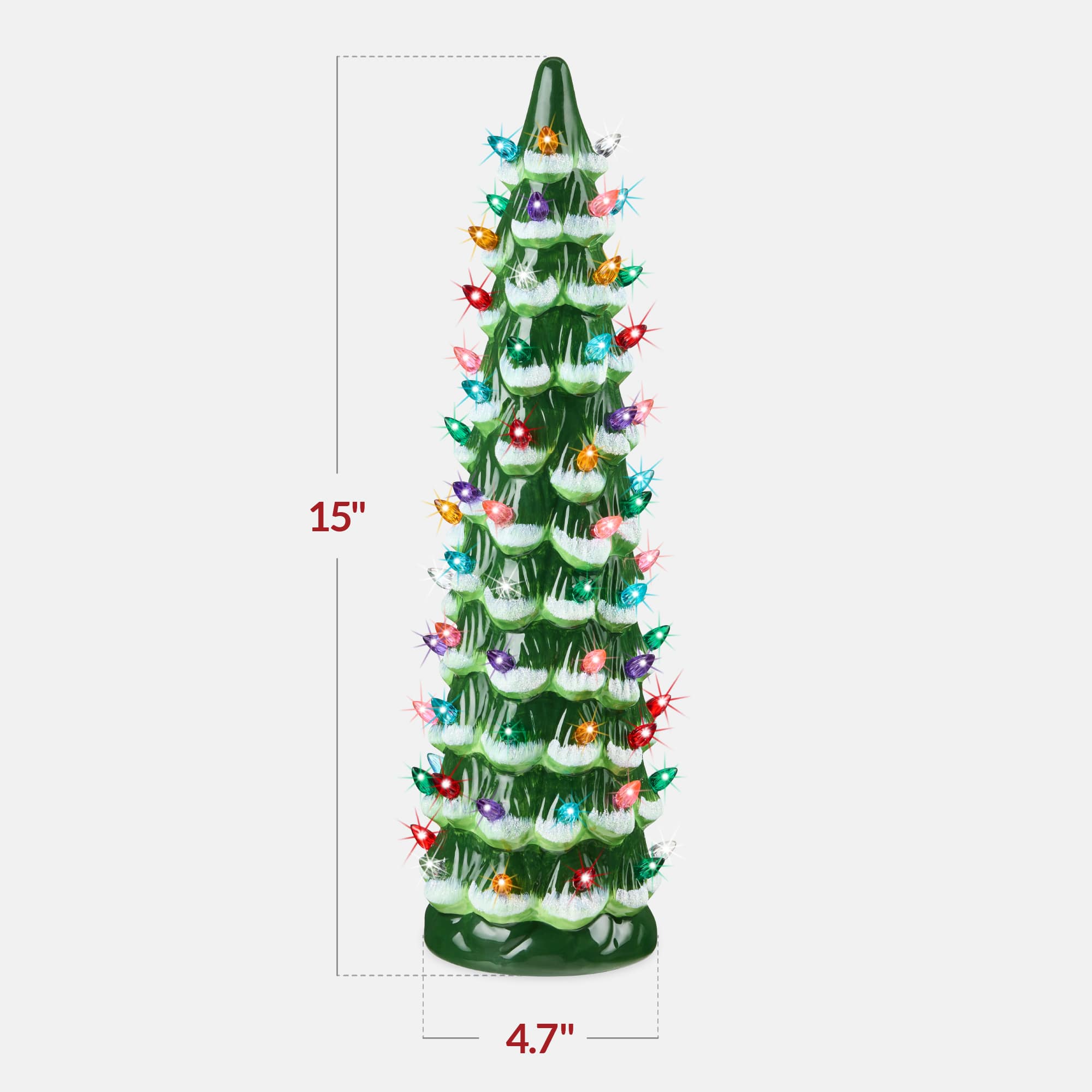 Best Choice Products Ceramic Christmas Tree 15in Hand-Painted Holiday ...
