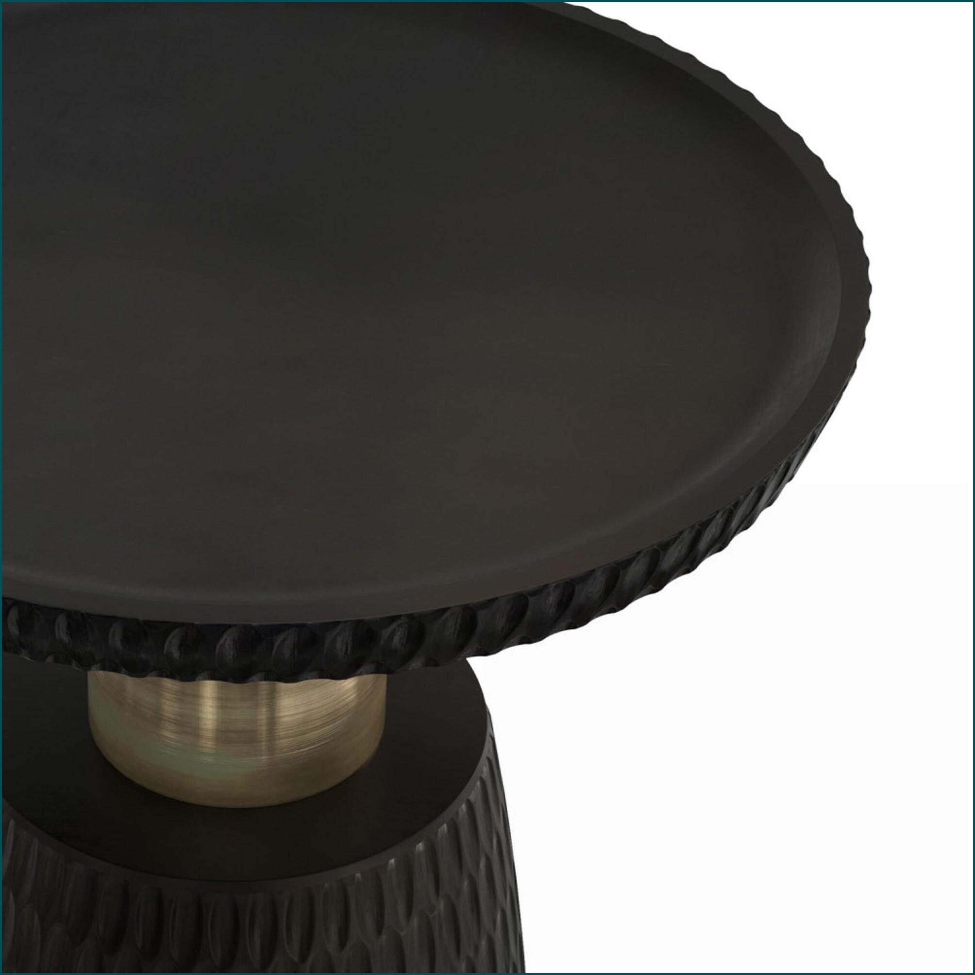 Watnature Contemporary Black amp Antique Gold Coffee Table Handcrafted ...