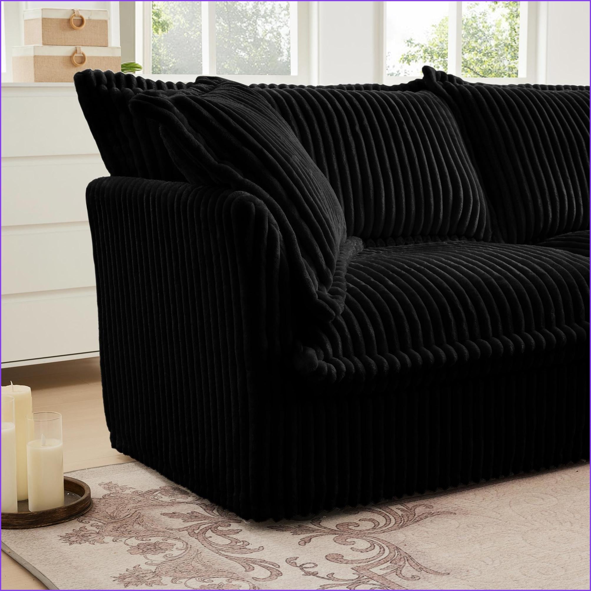 Watnature Sofas Couches Modern 3-Seater Convertible Sleeper Sofa with 3 ...
