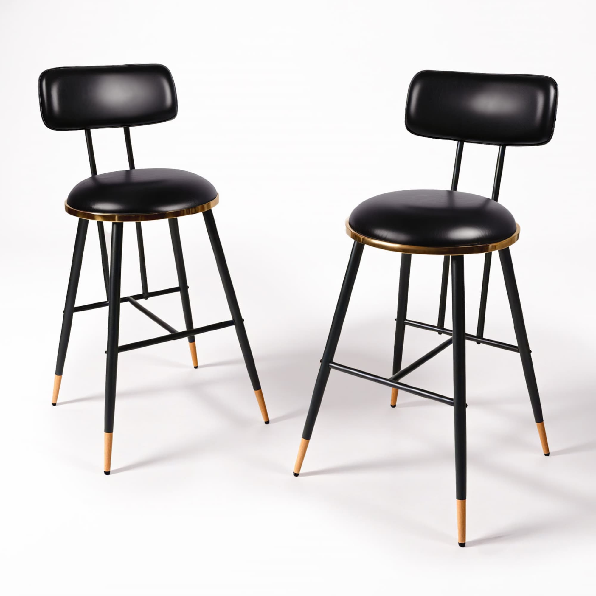 Ama Pear 26 Inch Counter Height Bar Stools Set of 2 Upholstered Bar ...