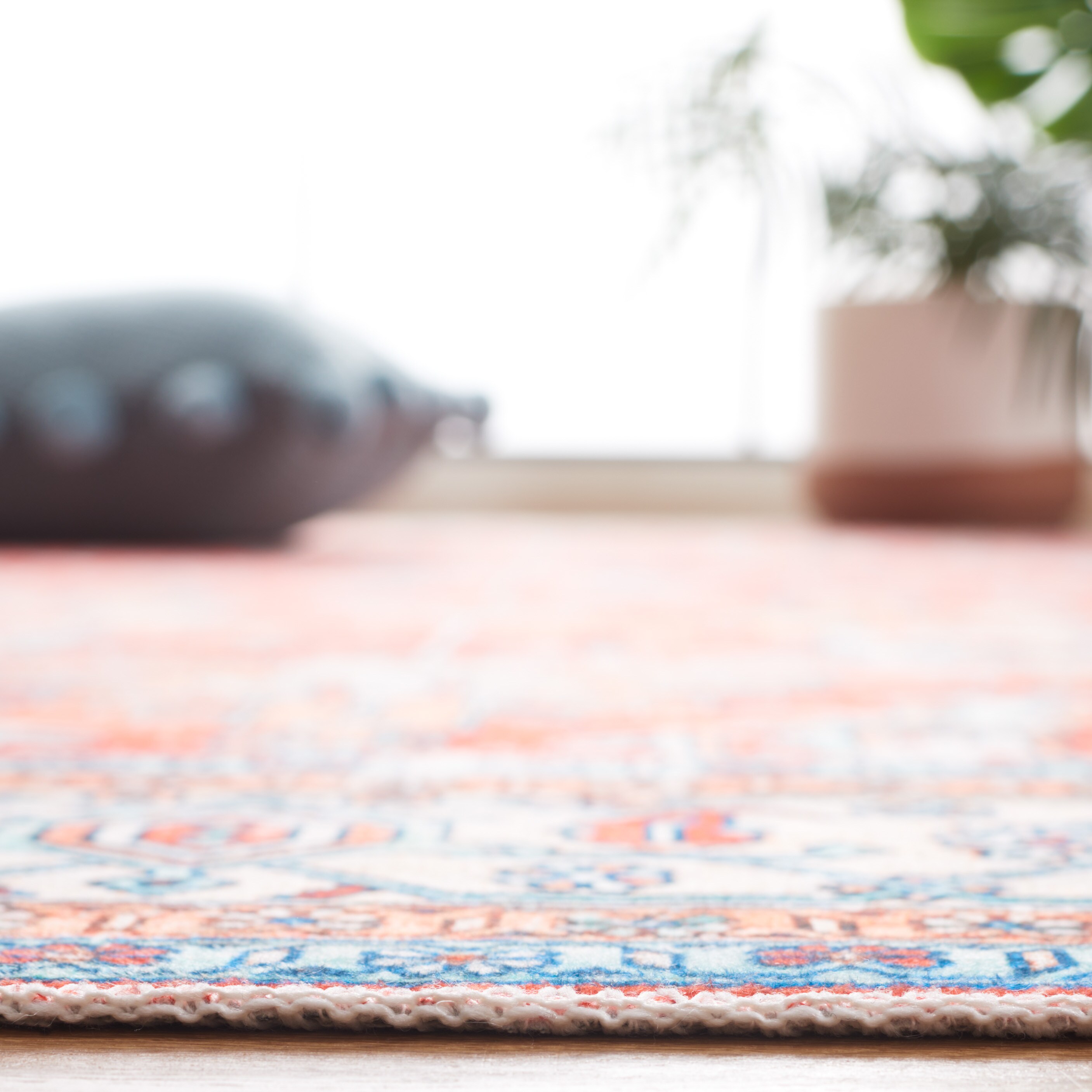 Safavieh Arizona 119P Rust Aqua 5ft x 8ft Traditional Rug in the Rugs ...