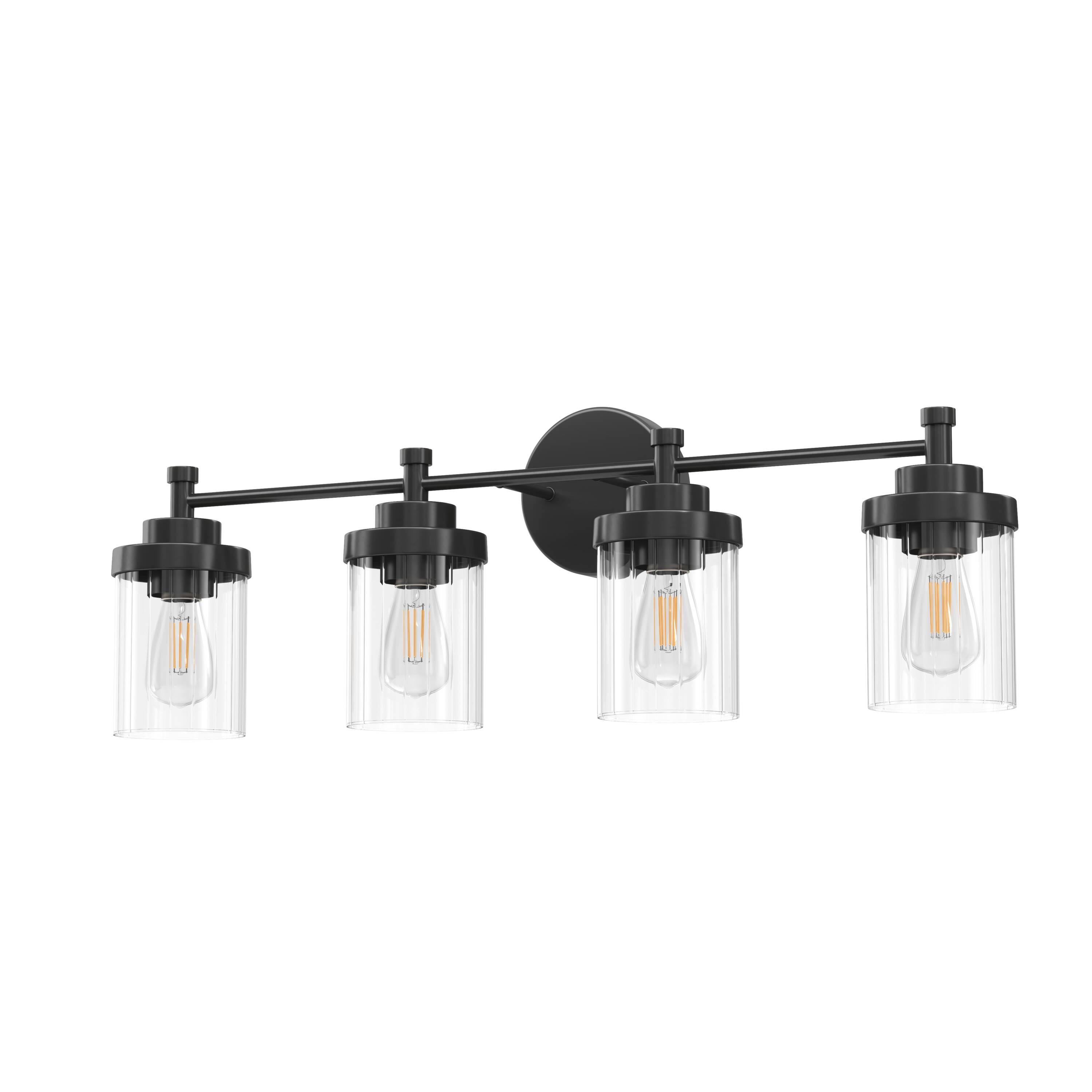 CO-Z 31.5-in 4-Light Matte Black LED Modern/Contemporary Vanity Light ...