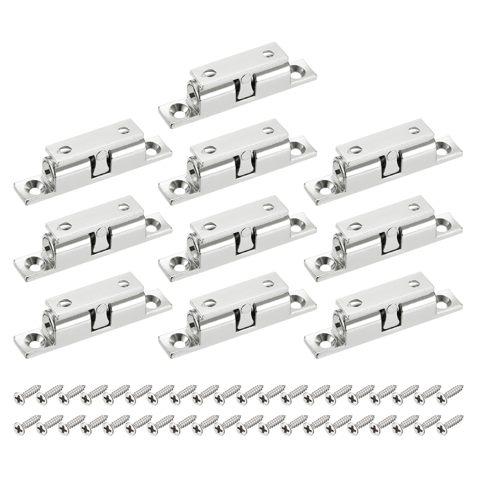 Unique Bargains 10Pcs 2.30 Inch Double Ball Tension Roller Catch Zinc ...