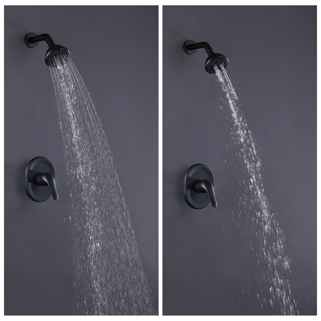 Wellfor Concealed Valve Showers System Matte Black 1 Handle Single