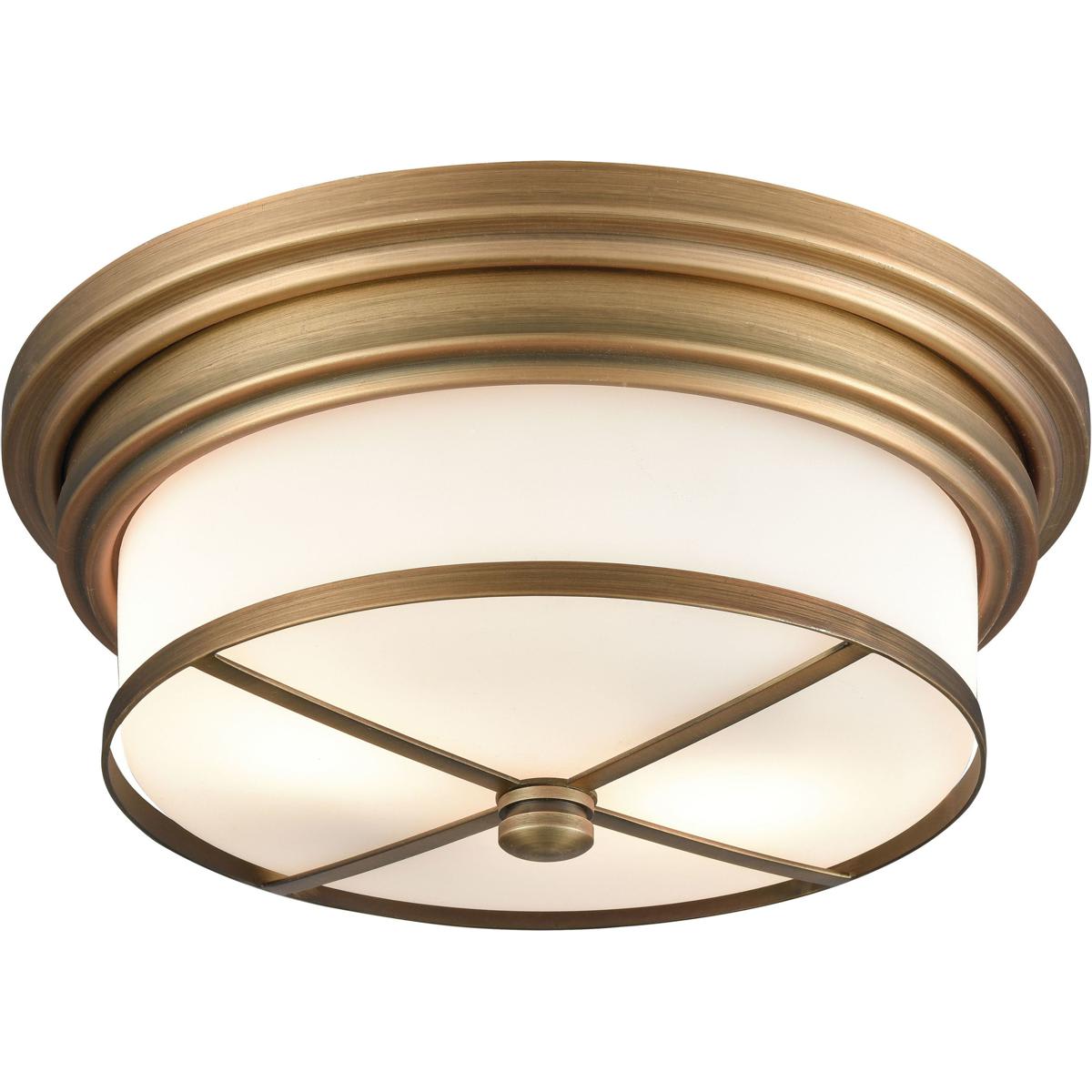 Atlas Lighting and Home CL11414-BS Flushmounts 2 Light 13 inch Classic ...