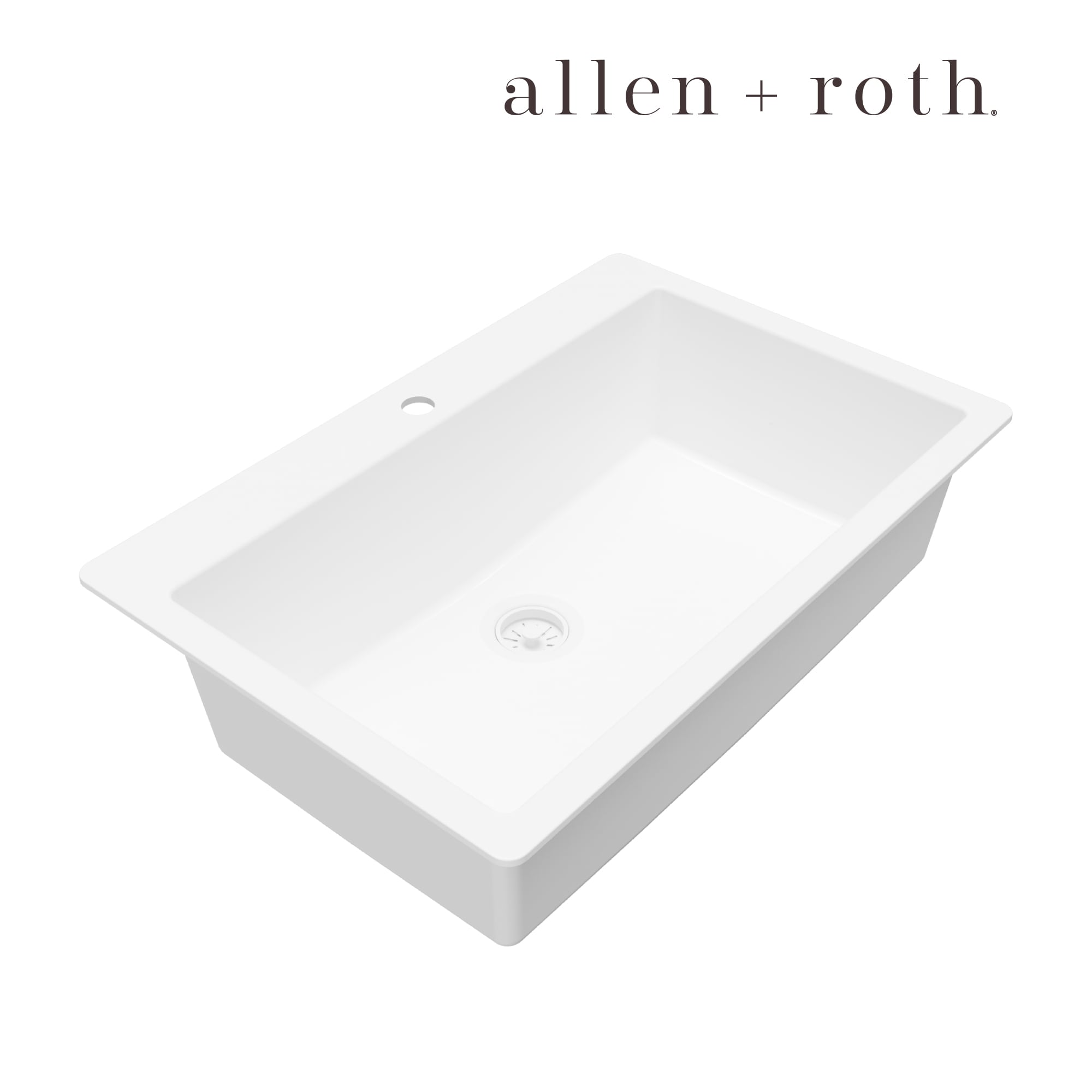 allen + roth Kaiden Drop-in or undermount 33-in x 22-in Quartz Single ...