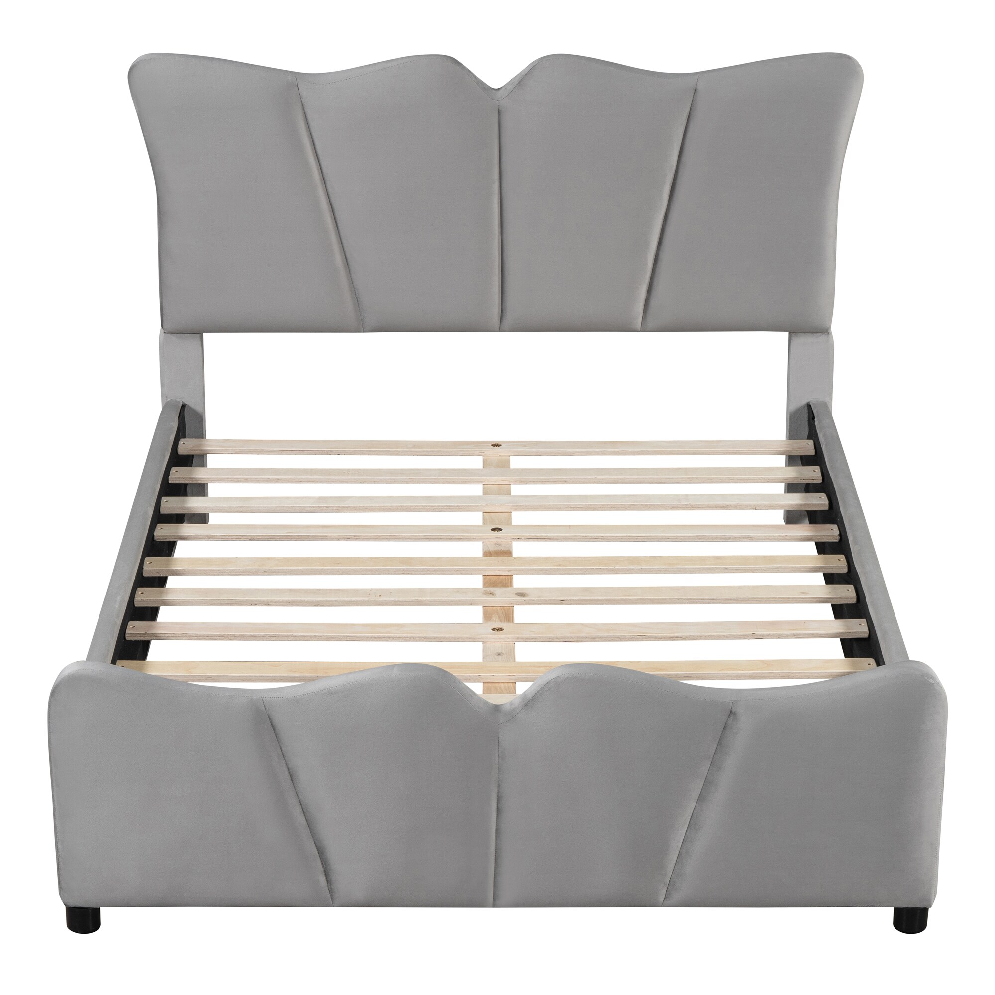 ModernLuxe Full Size Upholstered Platform Bed Velvet Upholstered Bed ...