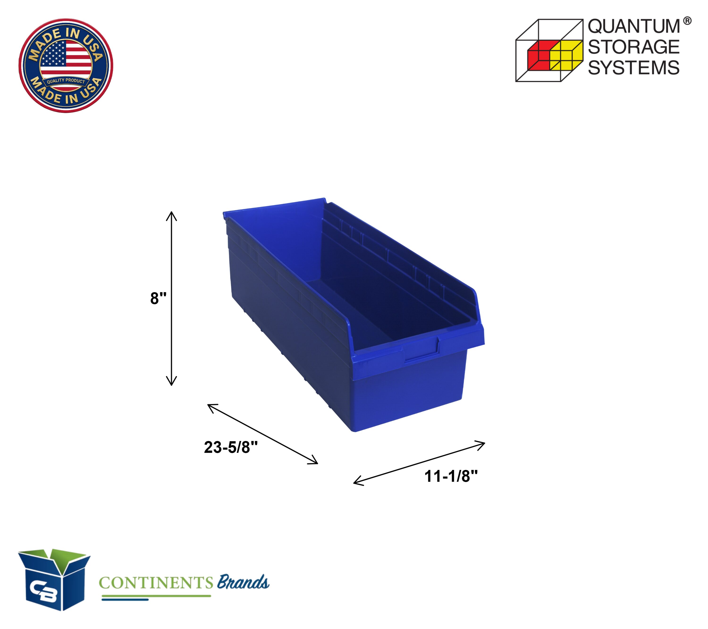 Quantum Storage Systems QSB816BLCS STORE-MAX Shelf Part Organizer Blue ...