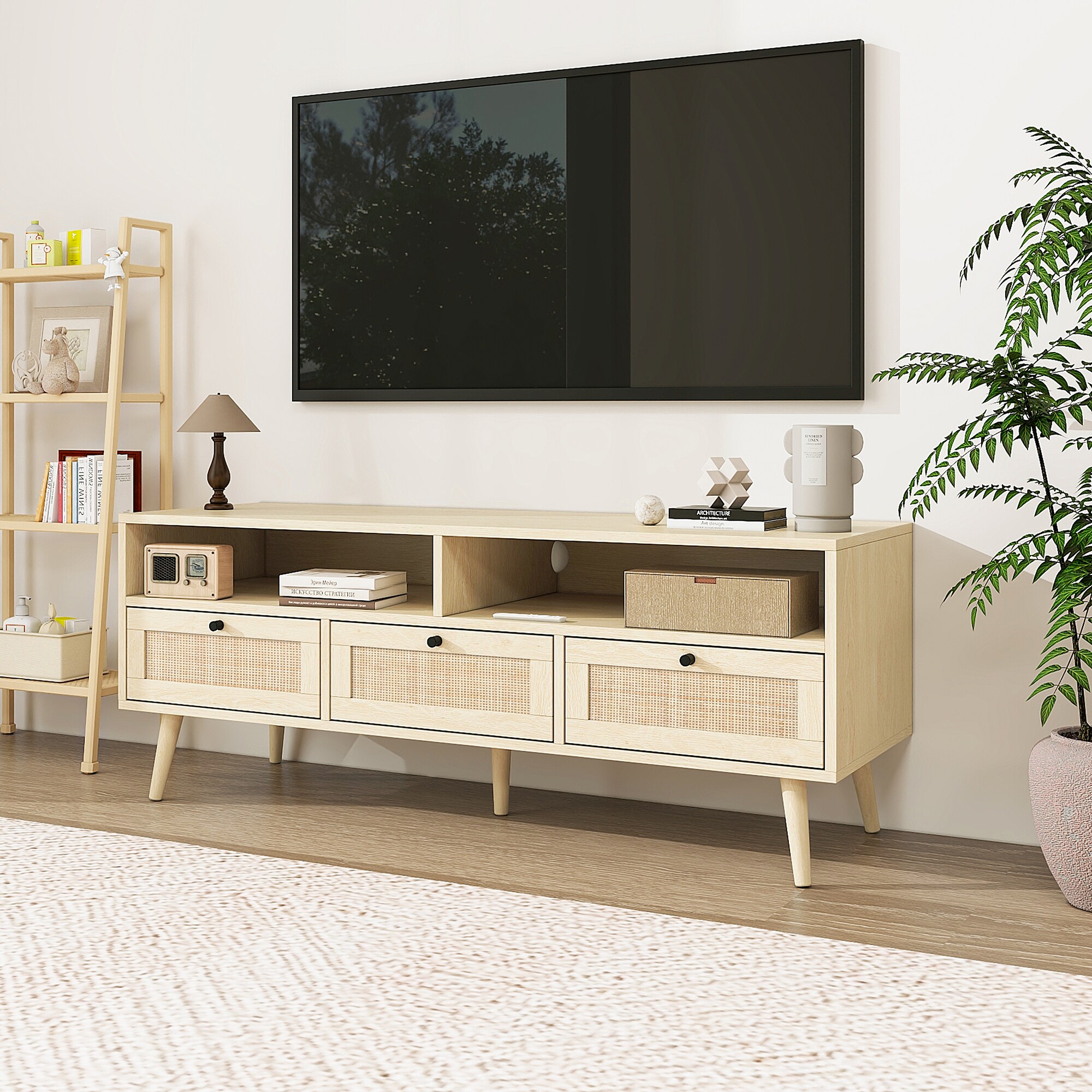 Fun Orange Modern/Contemporary Oak Tv Cabinet (Accommodates TVs up to ...