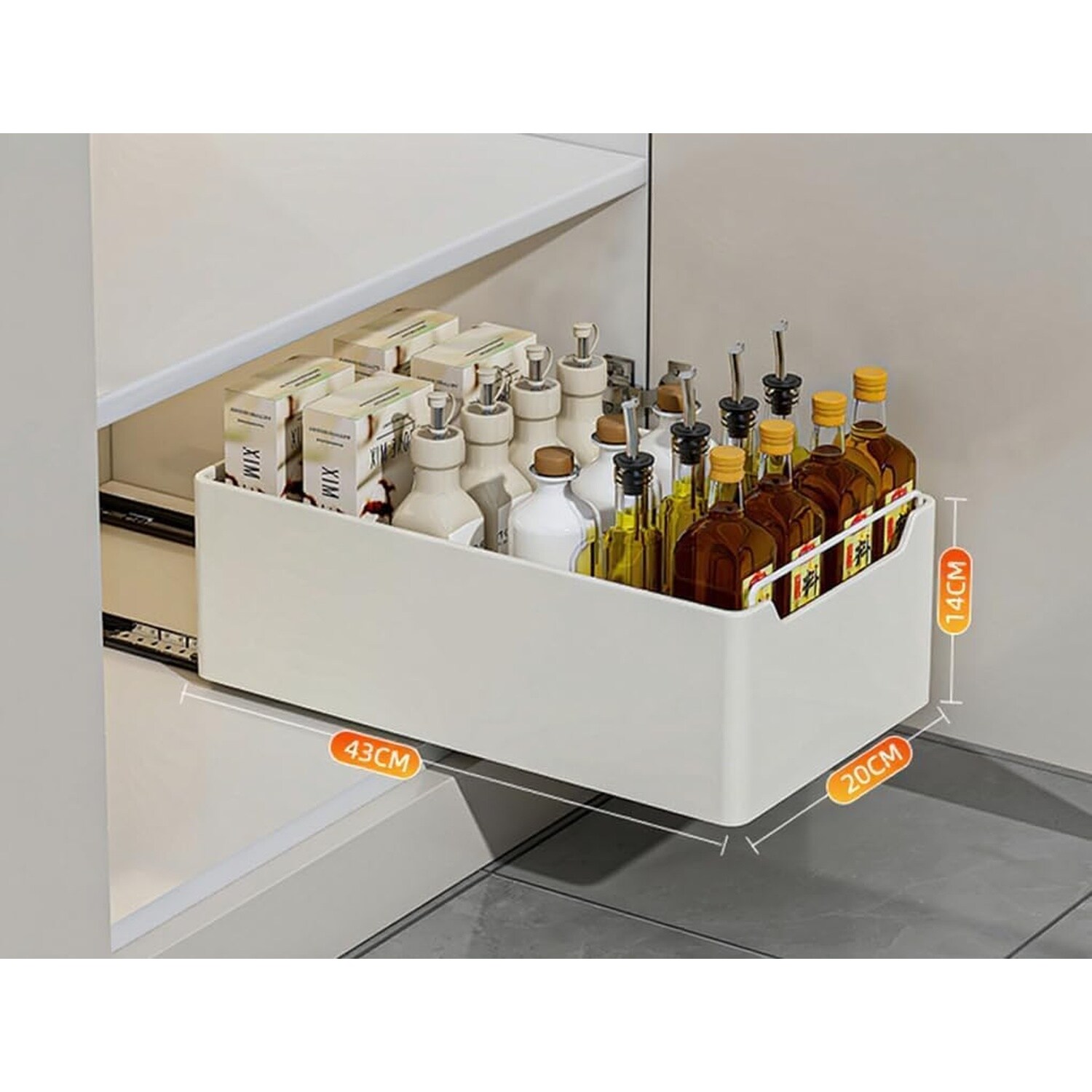 GAOMON White Pull Out Cabinet Organizer Multi Purpose Under Sink ...