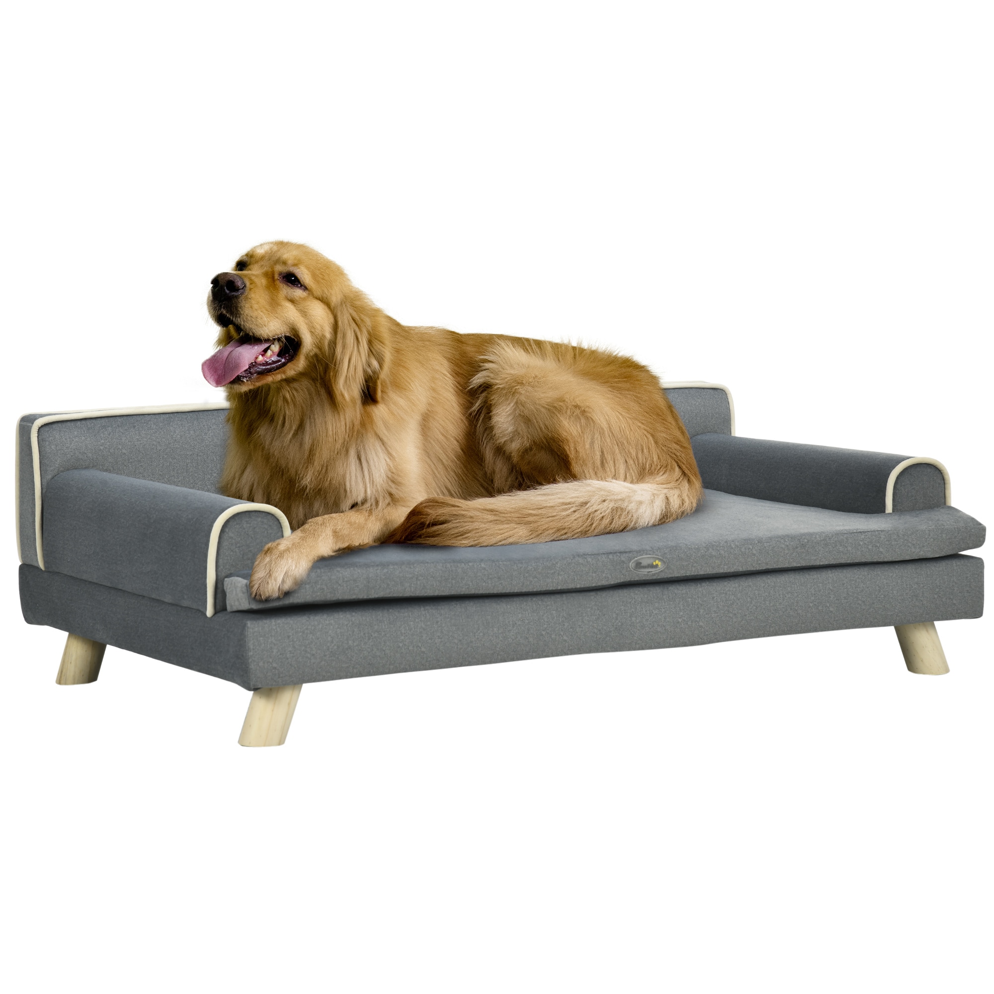 LOVMOR PawHut Soft Foam Large Dog Couch for a Fancy Dog Bed Spongy Dog ...