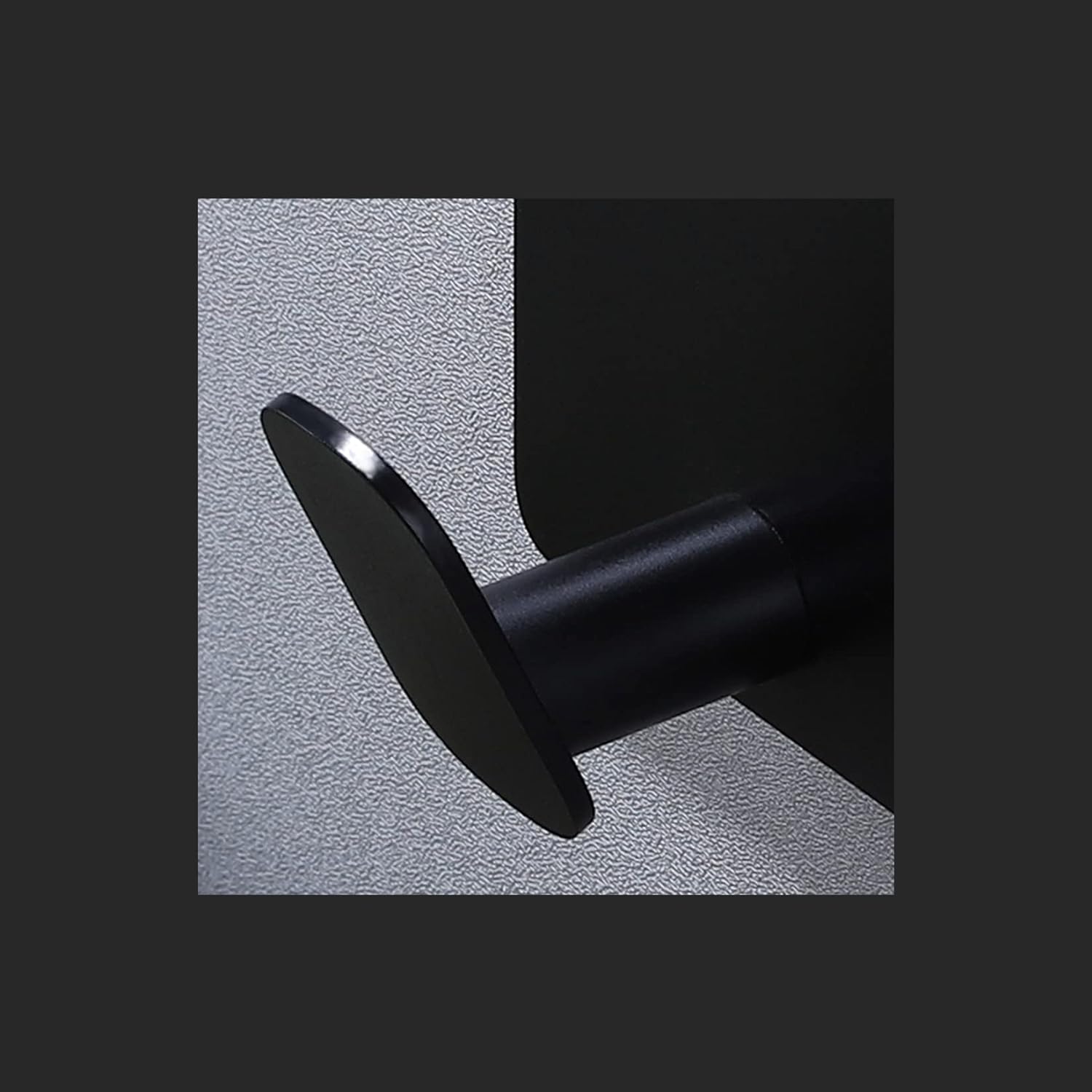 Deliton Adhesive Hooks 4 Pack Matte Black Stainless Steel Towel Coat ...