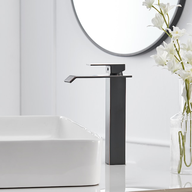 BWE Oil Rubbed Bronze Vessel 1-Handle WaterSense Waterfall Bathroom ... BWE Oil Rubbed Bronze Vessel 1-Handle WaterSense Waterfall Bathroom ...