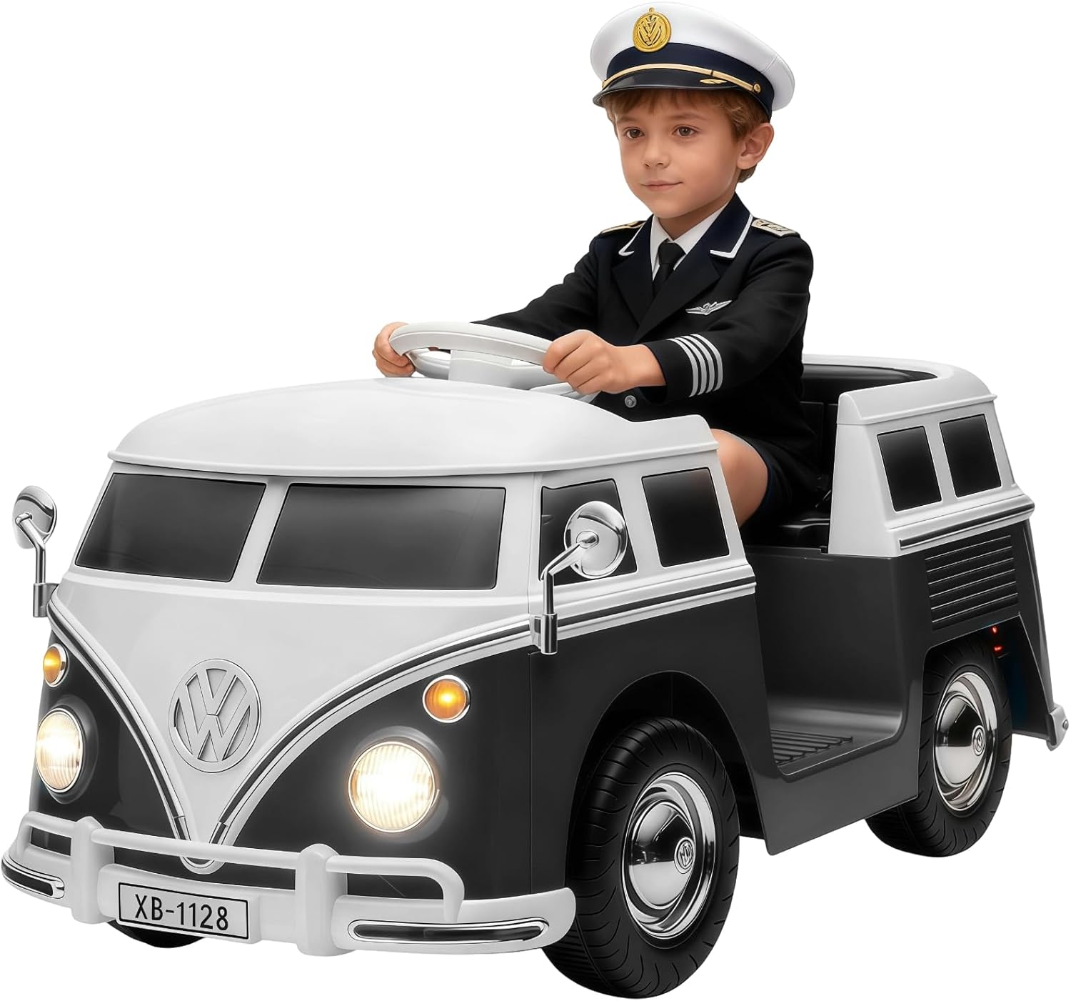 Garvee 6V Electric Ride on Car Licensed Volkswagen Ride on Bus for Kids ...