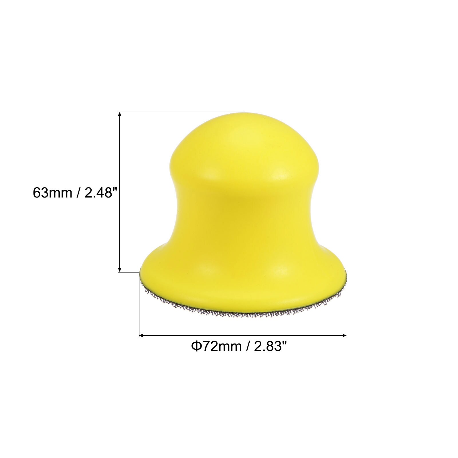 Unique Bargains Hook and Loop Hand Sanding Block 3 Inch Round Detail ...