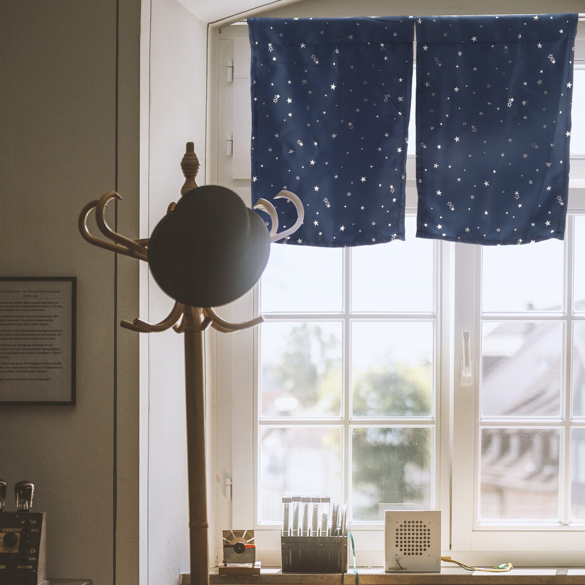 Unique Bargains 2pcs Blackout Curtains Short Window Curtains Polyester ...