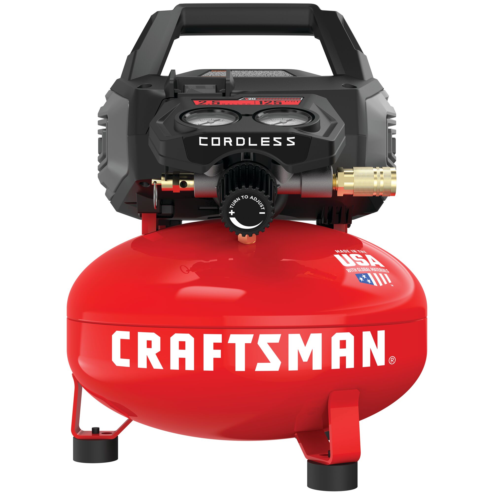CRAFTSMAN V20 RP 2.5-Gallon Portable Electric Cordless 125 PSI Pancake ...