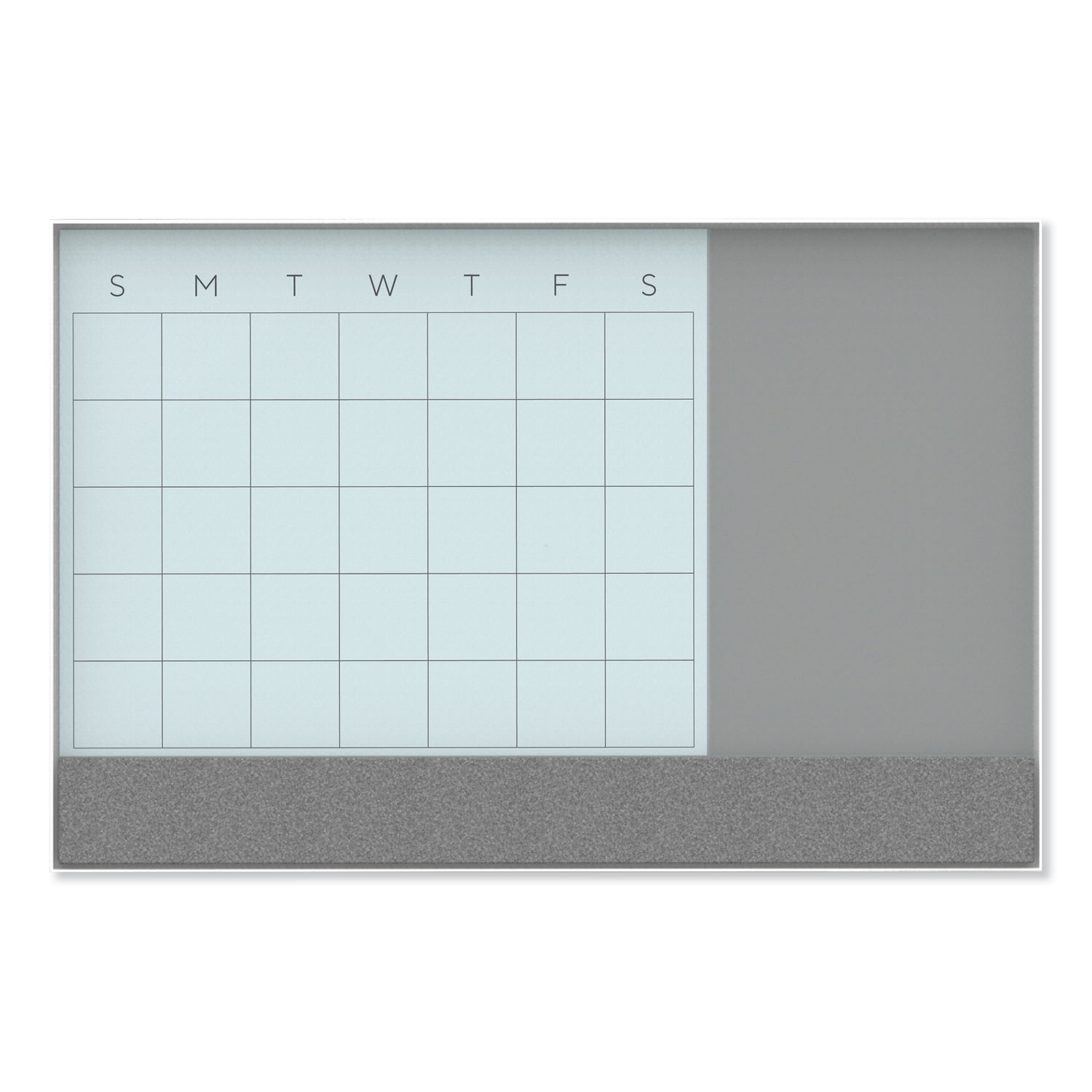 U Brands 3N1 Magnetic Glass Dry Erase Combo Board 23 x 17 Month View ...