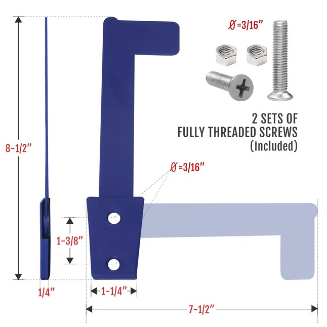 Anley Mailbox Flag Fasteners And Screw Kit Blue In The Decorative
