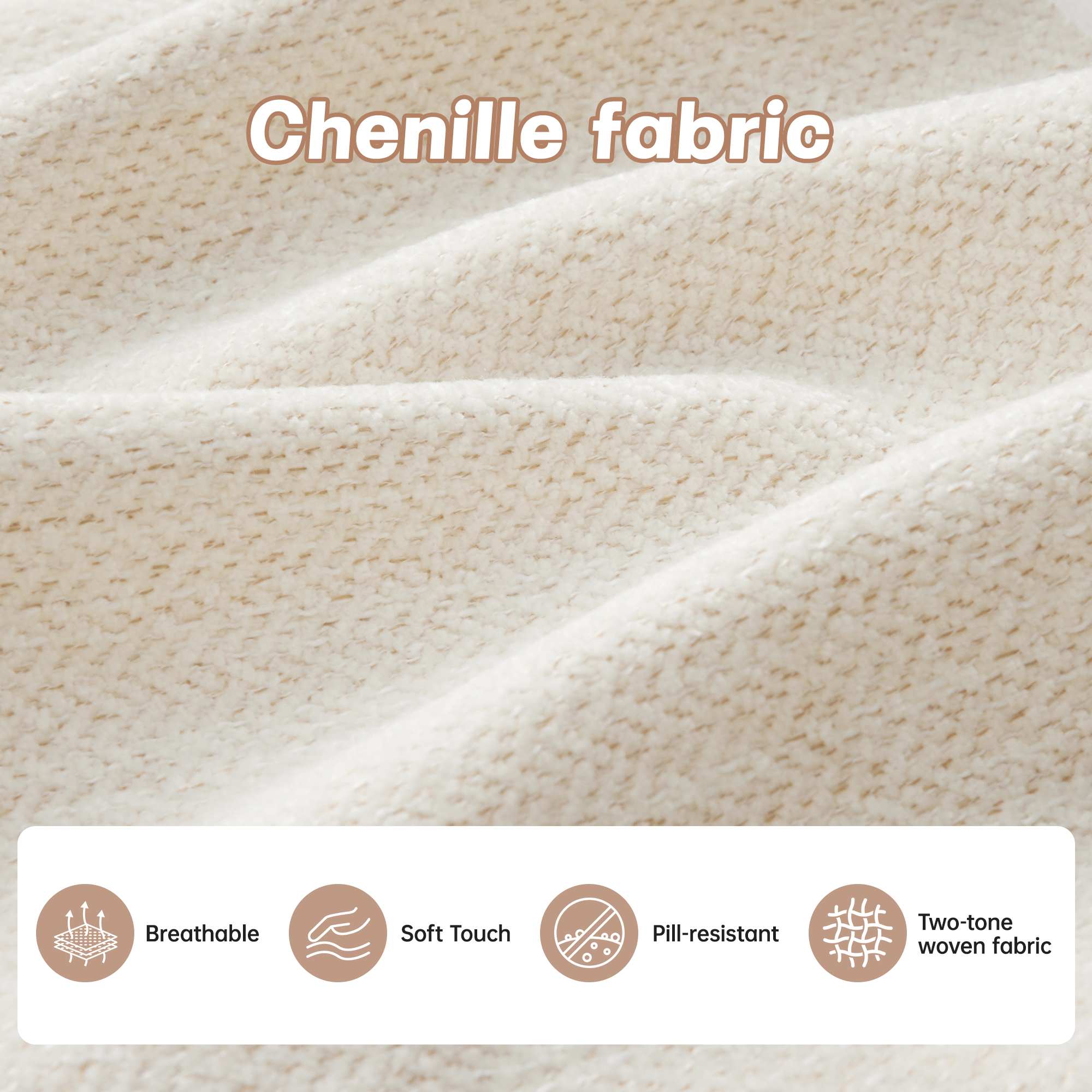 Misty Moon Modular Sectional U Shaped Couch With OttomanSoft Chenille ...