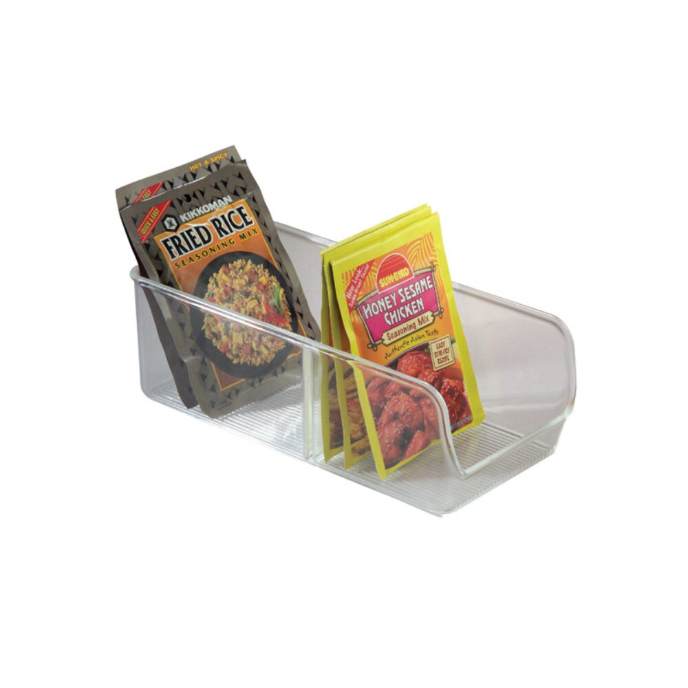iDesign Linus Clear Plastic 2-Section Spice Organizer 10-1/2 in x 5 in ...