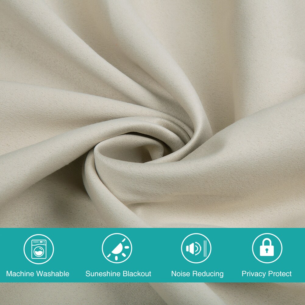 Blisstyle Blackout Indoor Curtain Grommets with Coating Beige 52x84 ...