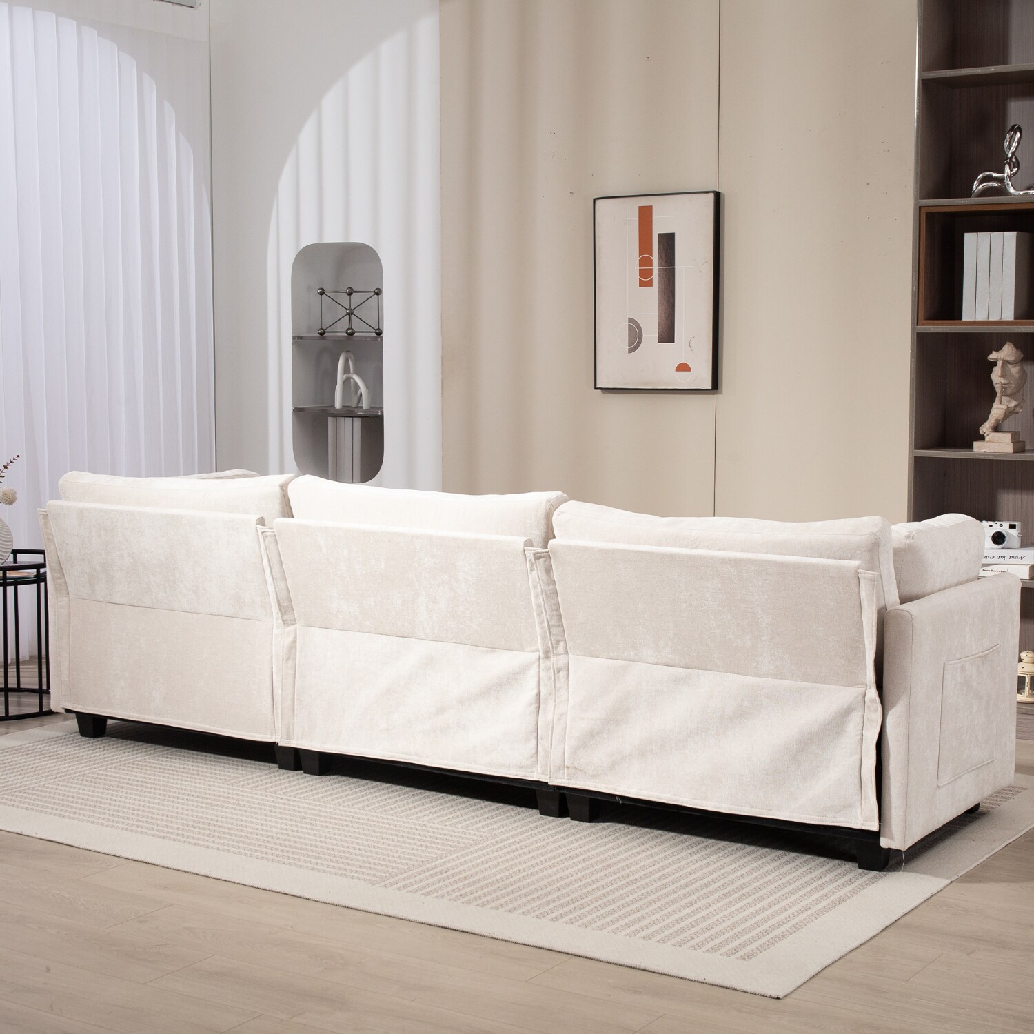 Streamdale Furniture Streamdale 111.42x32.28'' 3-Seater Chenille Sofa ...