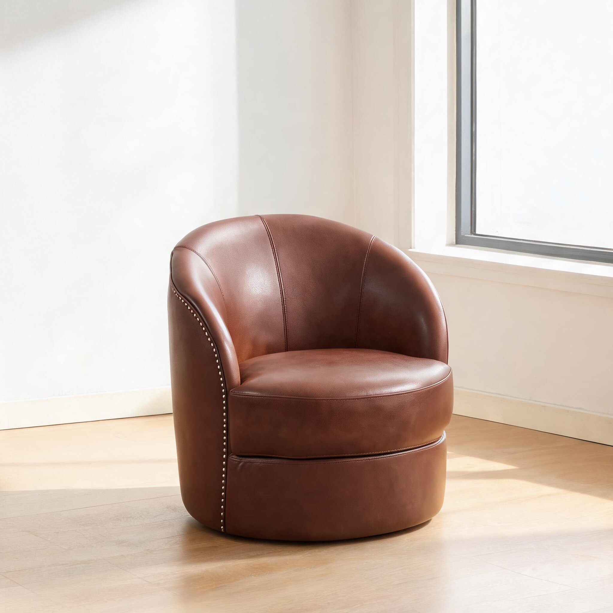 Watnature Living Room and Office Single Seating Accent Swivel Chair Mid ...