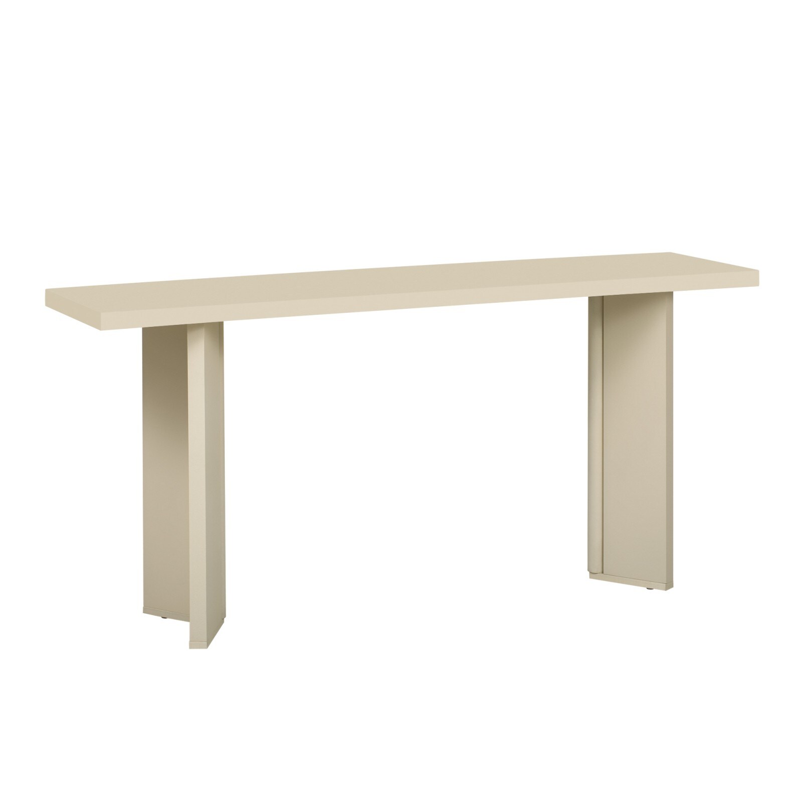 GlasFlength 60-Inch U Style Console Table with Geometric Legs Space ...