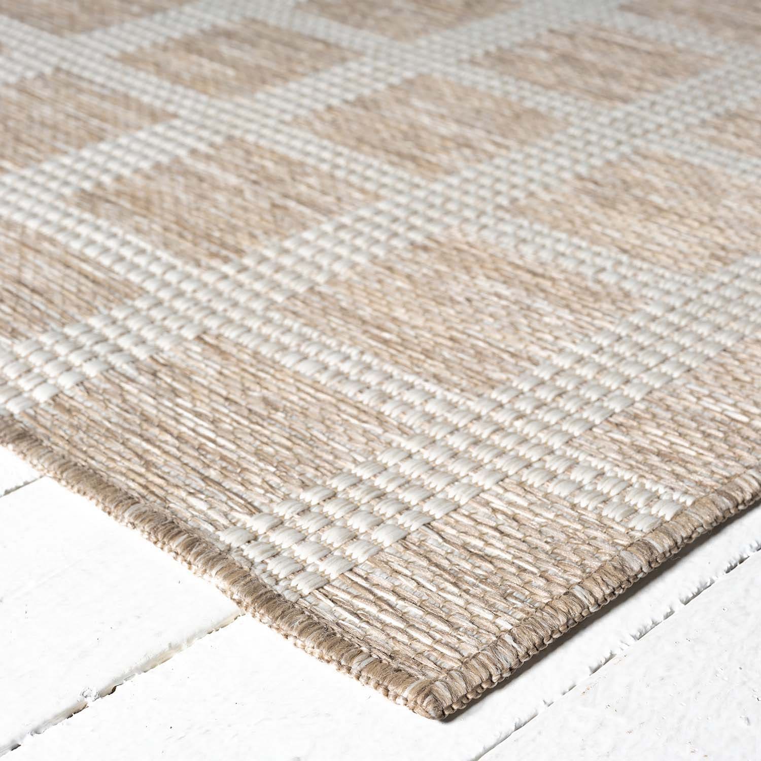 Abani Rugs Ocean 5 x 8 (ft) Loomed Polypropylene Light Brown Rectangular Indoor/Outdoor ...