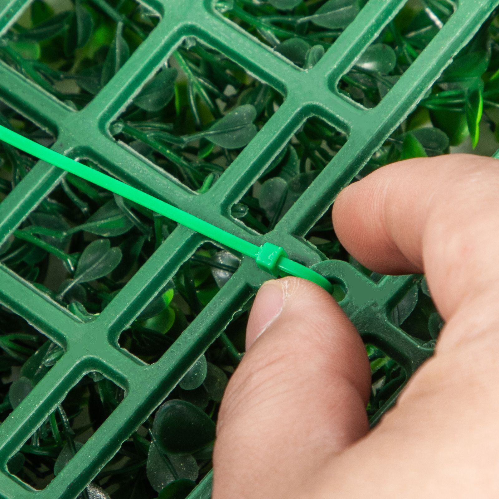 Angel Sar 10in x 10in 12-Panel Green Artificial Boxwood Hedge Wall Mat ...