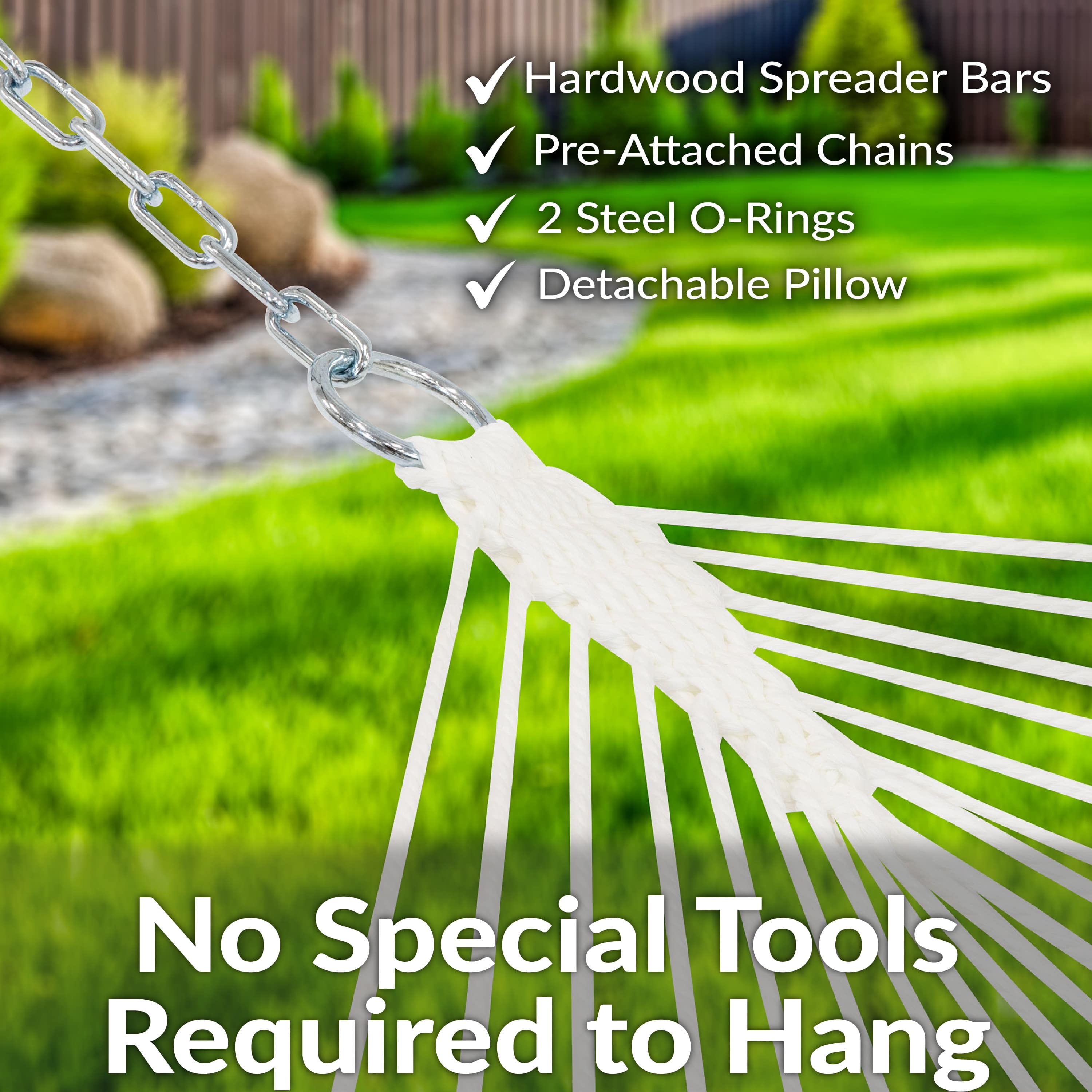 Sunnydaze Decor Sunnydaze Extra Large Quilted Hammock with Spreader ...