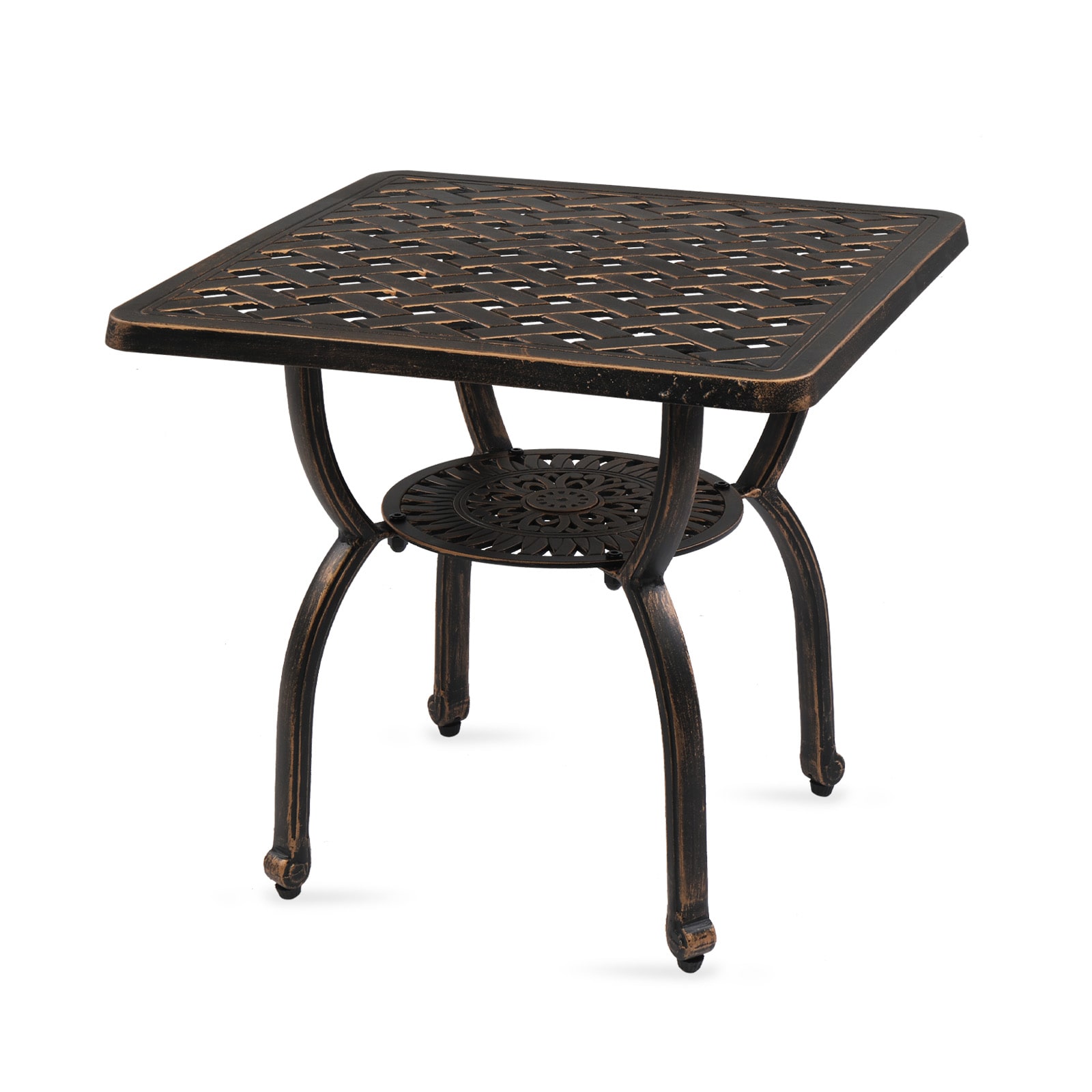 Winado Patio Tables Square Outdoor Bistro Table 21.2-in W x 21.2-in L ...