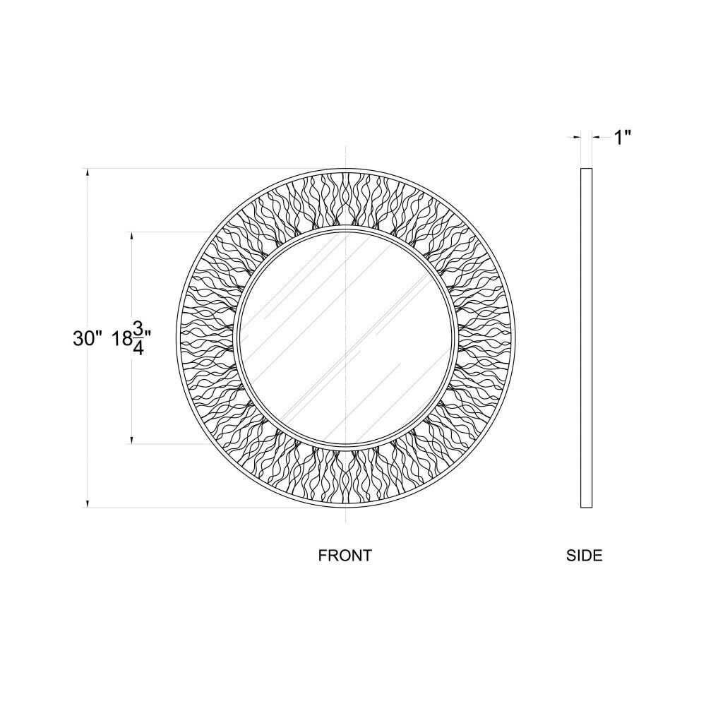 Varaluz Estela - Round Wall Mirror In Industrial Style-30 Inches Tall ...