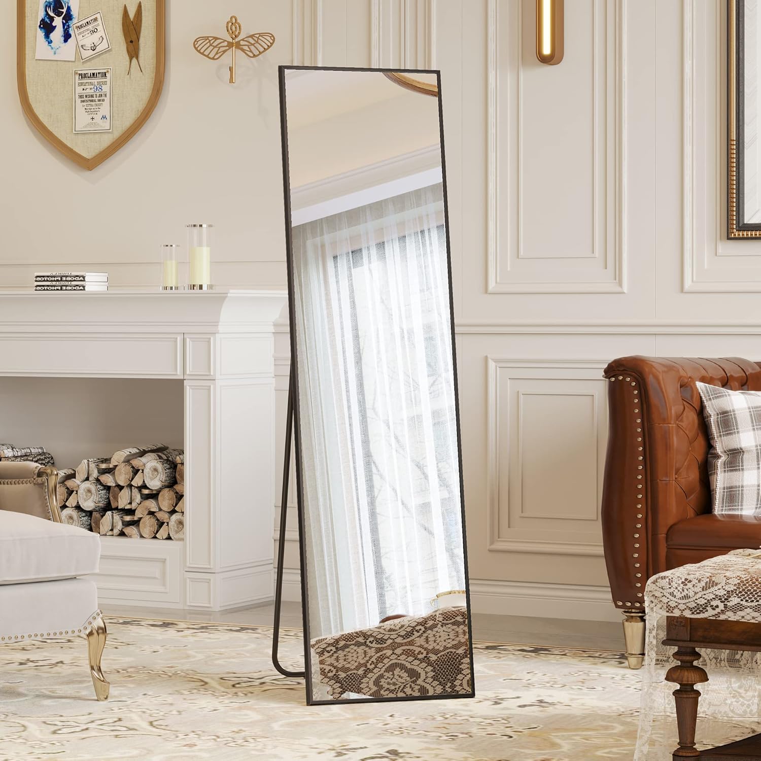 Vlsrka 63 x 16 Inch Full Length Floor Mirror Free Standing or Wall ...
