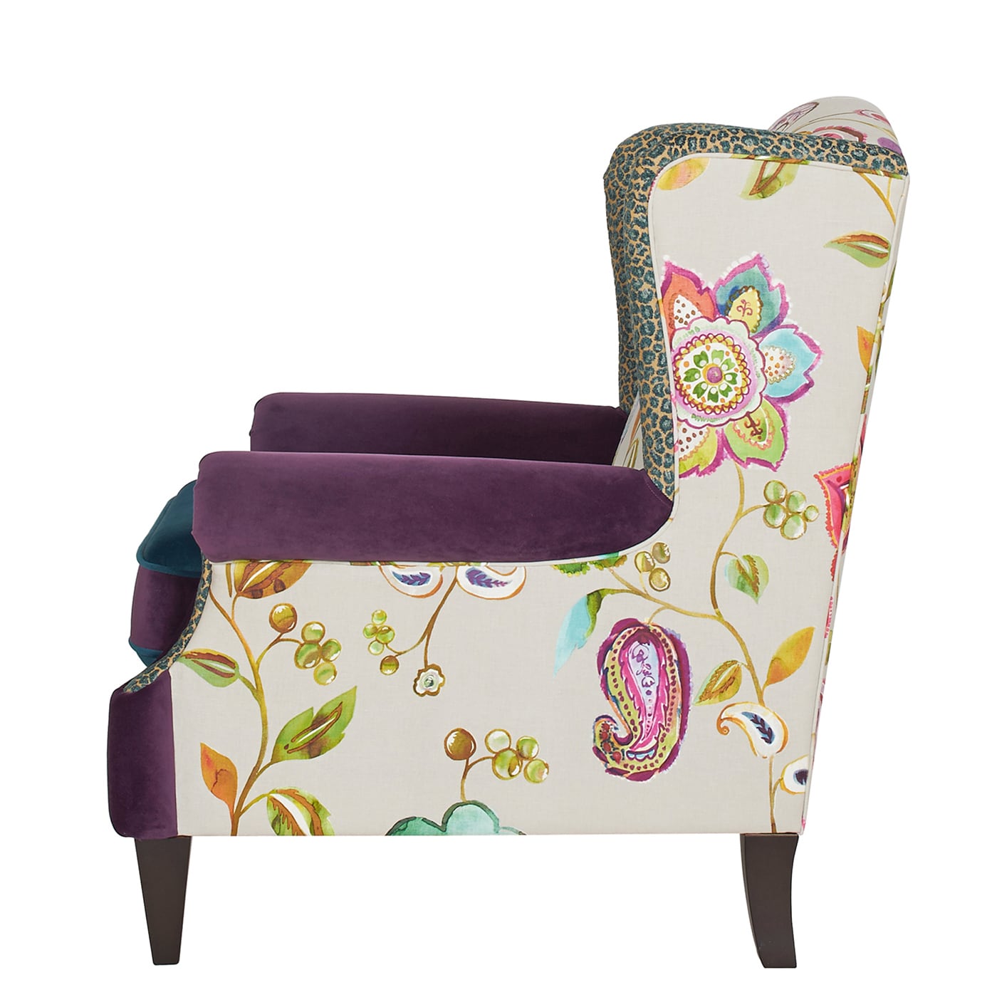 Jennifer Taylor Home Anya Wingback Accent Arm Chair Multicolored Floral