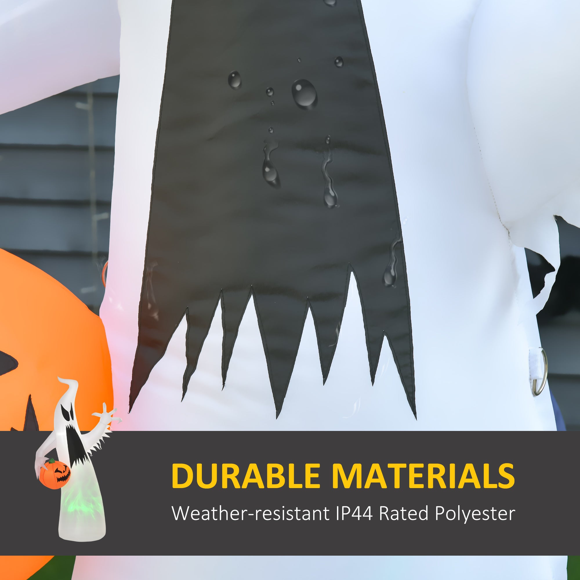 Boyel Living 5.9 ft. Halloween Inflatable Ghost with Pumpkin Green ...