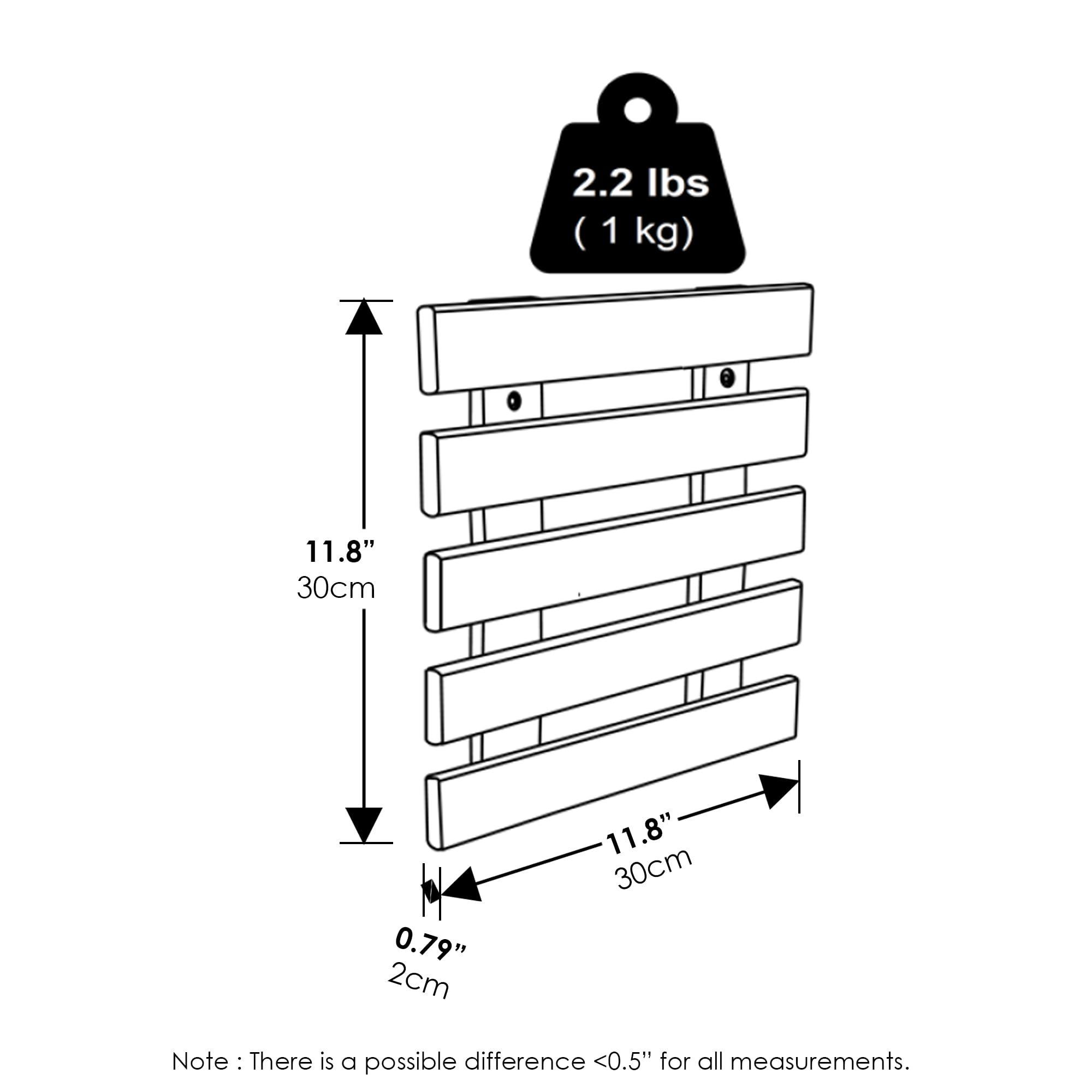 HomLux Set of 2 Meranti Wood Vertical Wall Planters for Indoor and ...