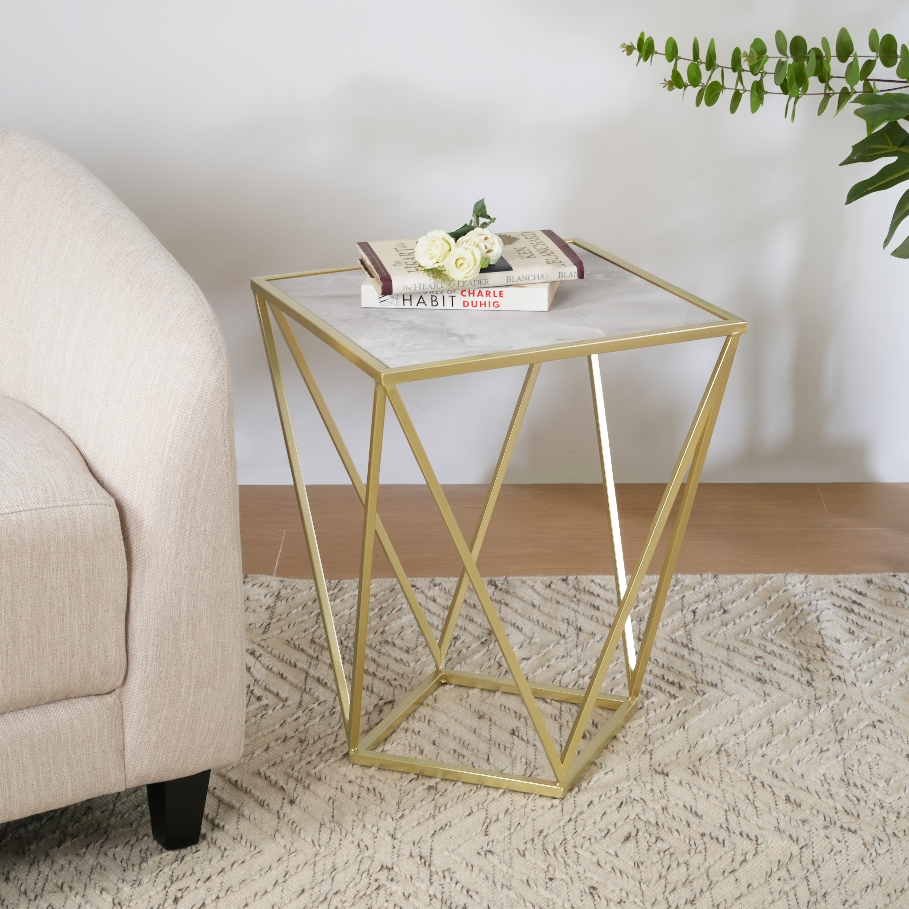 Christopher Knight Home Barrett Modern Tempered Glass Side Table with ...
