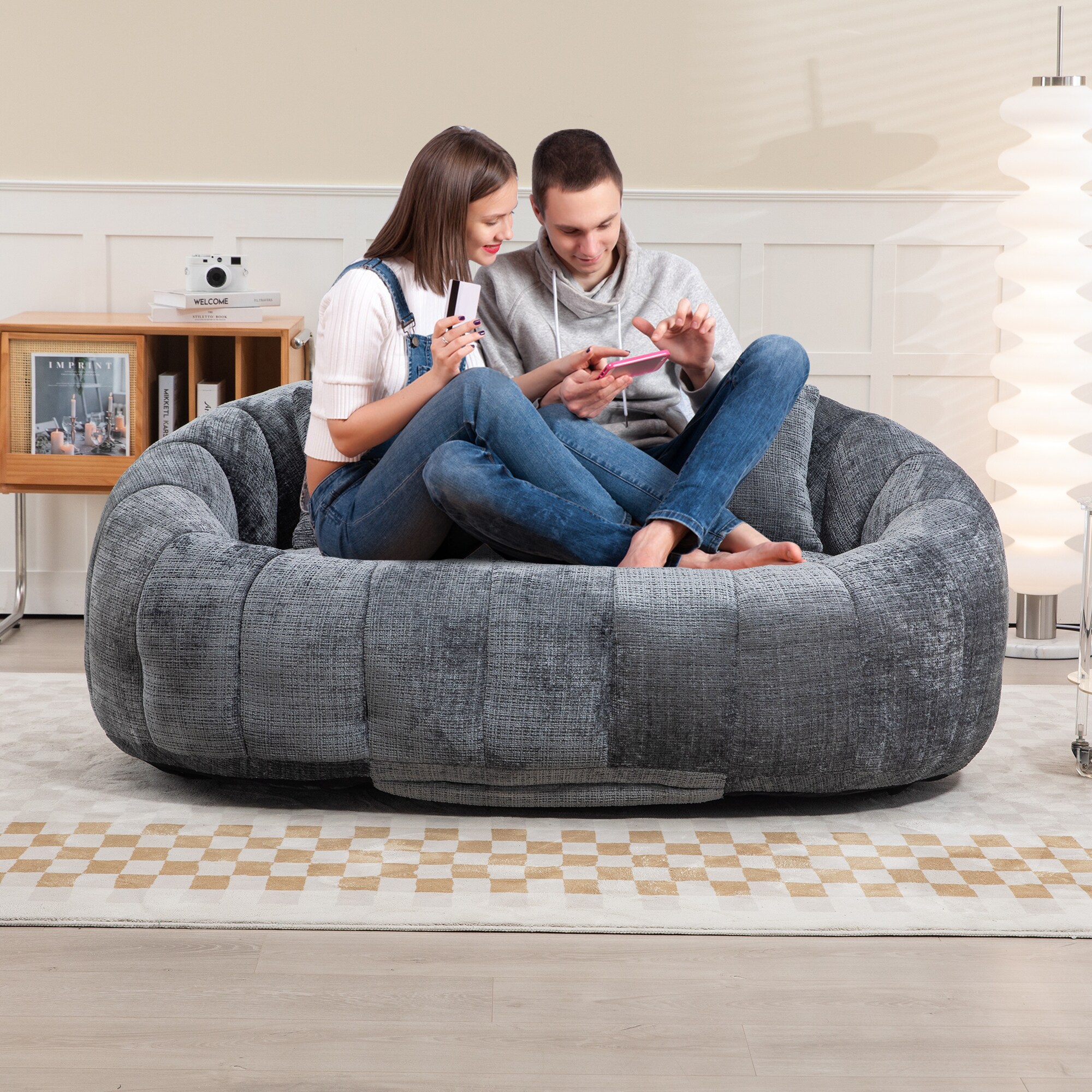 LOVMOR Bean Bag sofa Lazy Sofa Durable Comfort Lounger High Back Bean ...