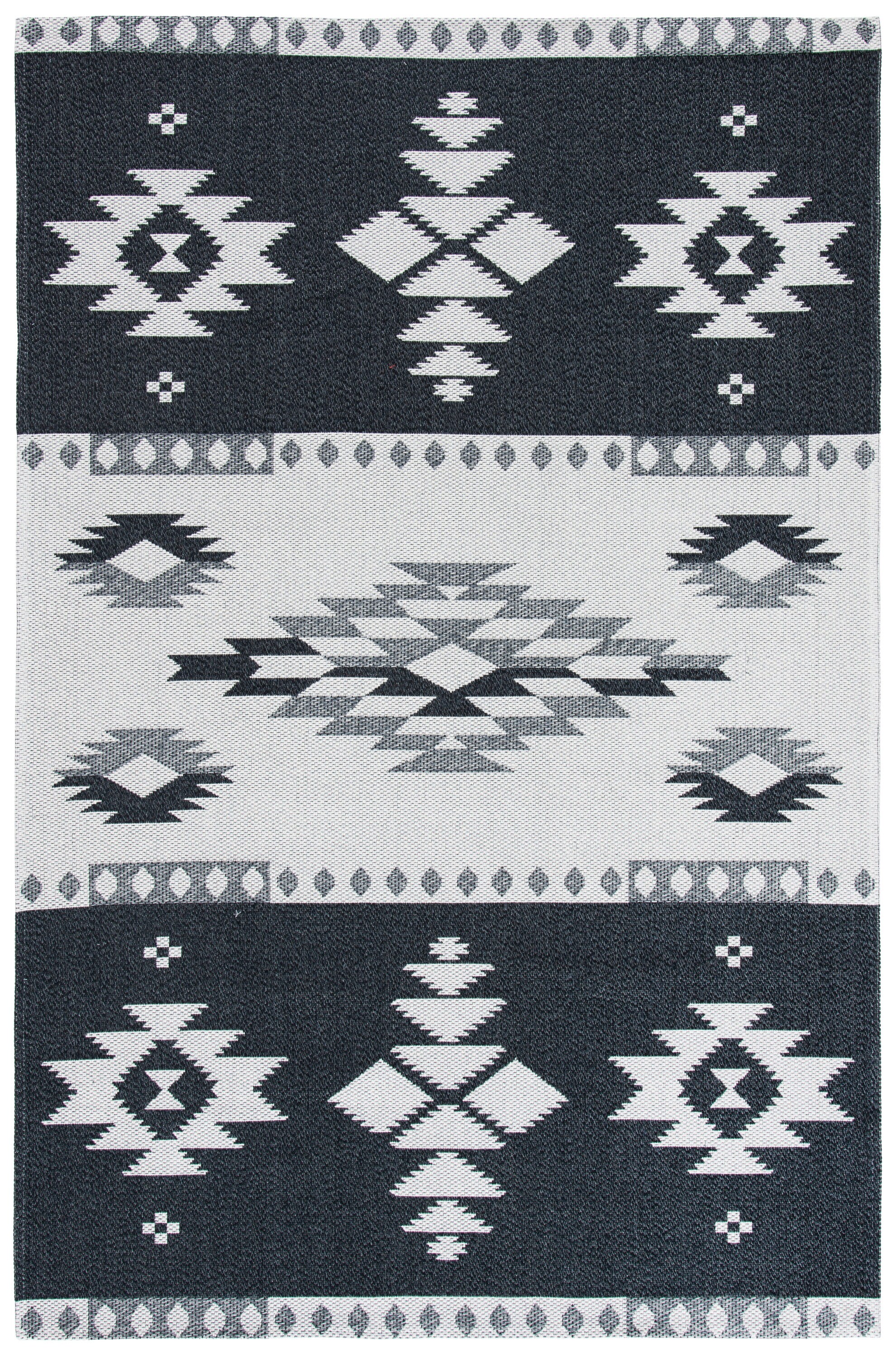 Safavieh Augustine 426Z Black/Light Grey 5ft x 7ft-7in Medium Rectangle ...