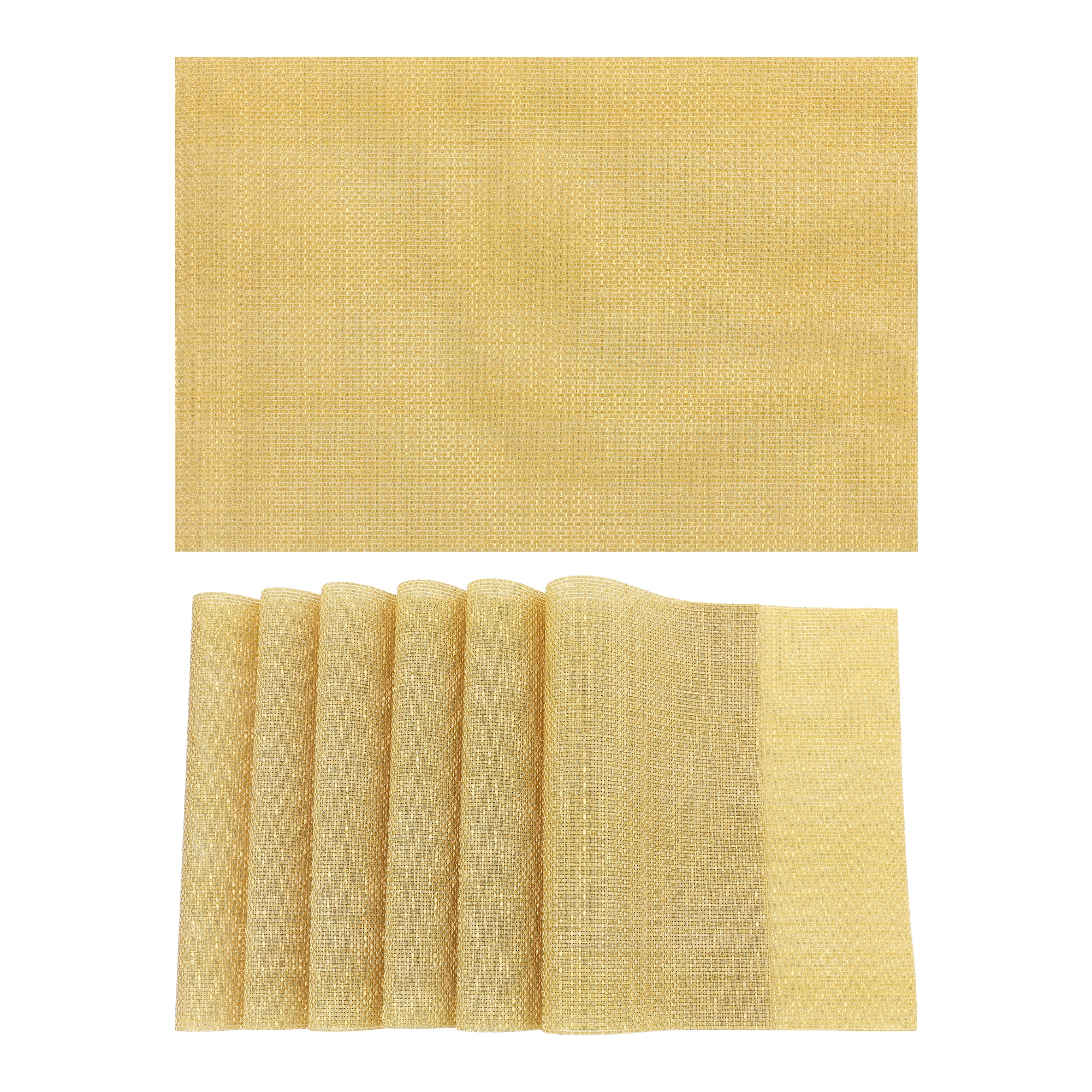 Unique Bargains Placemats 6pcs PVC Placemats for Dining Table Decor ...