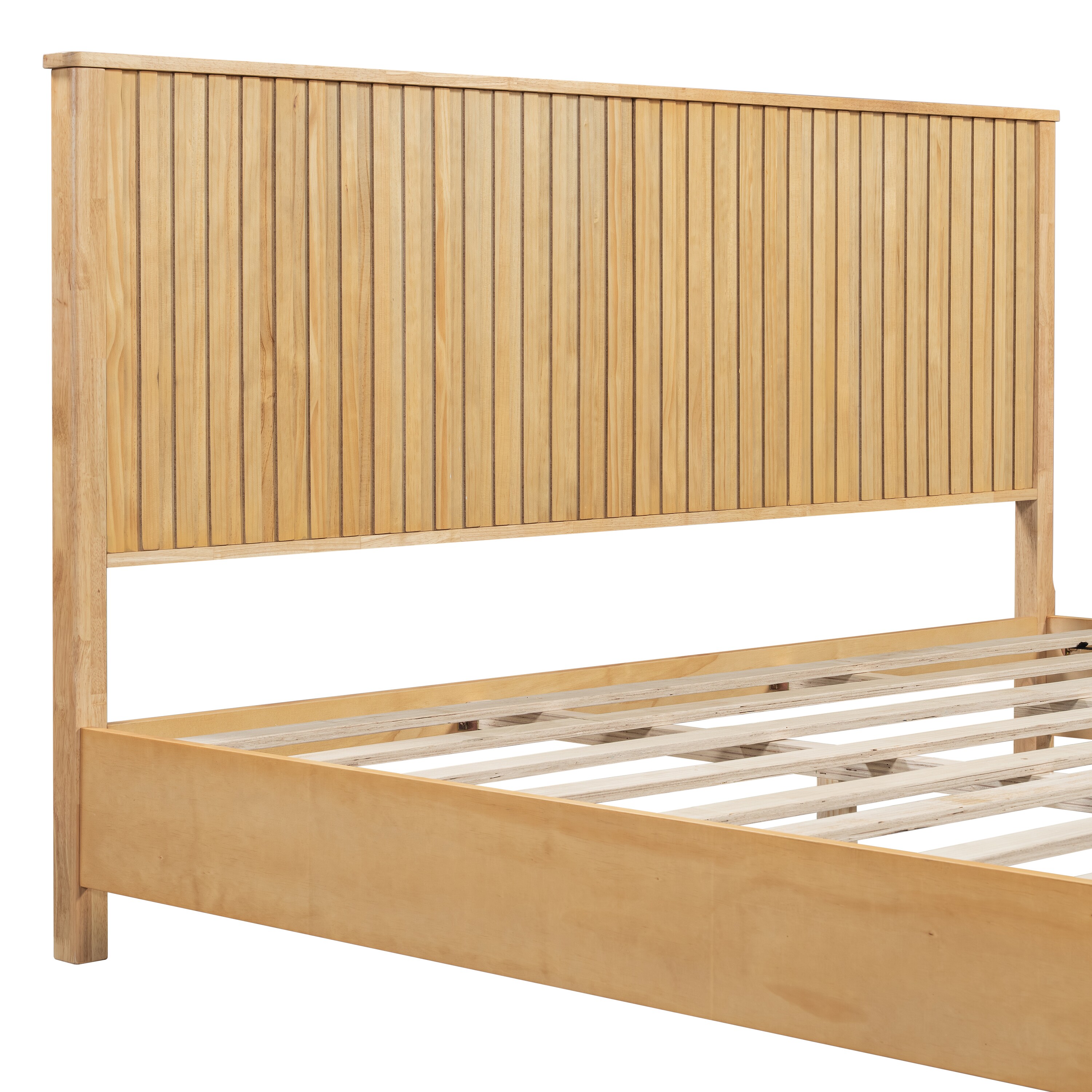Christopher Knight Home Gerard Natural King Size Wood Bed Frame With ...