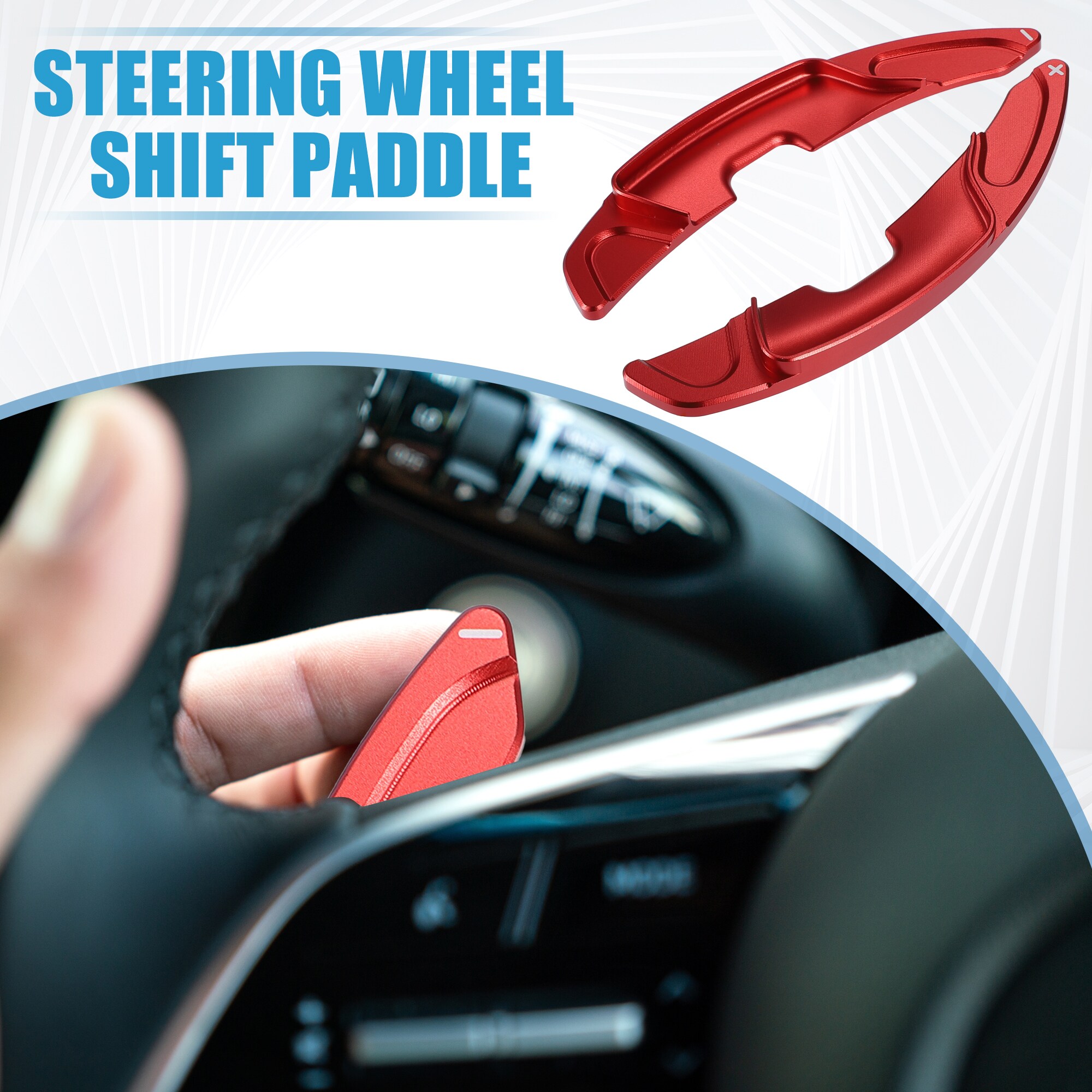 Unique Bargains Steering Wheel Shift Paddle Cover Shifter Extension for ...