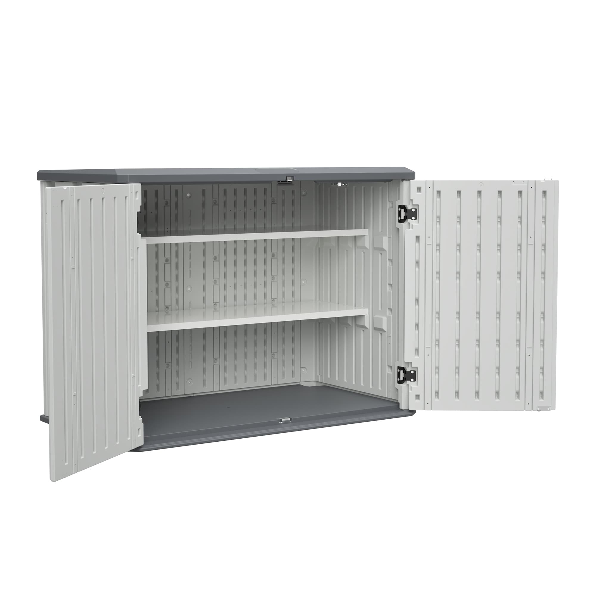 Vynxaria Horizontal Outdoor Storage Shed 28 Cu Ft Waterproof HDPE ...