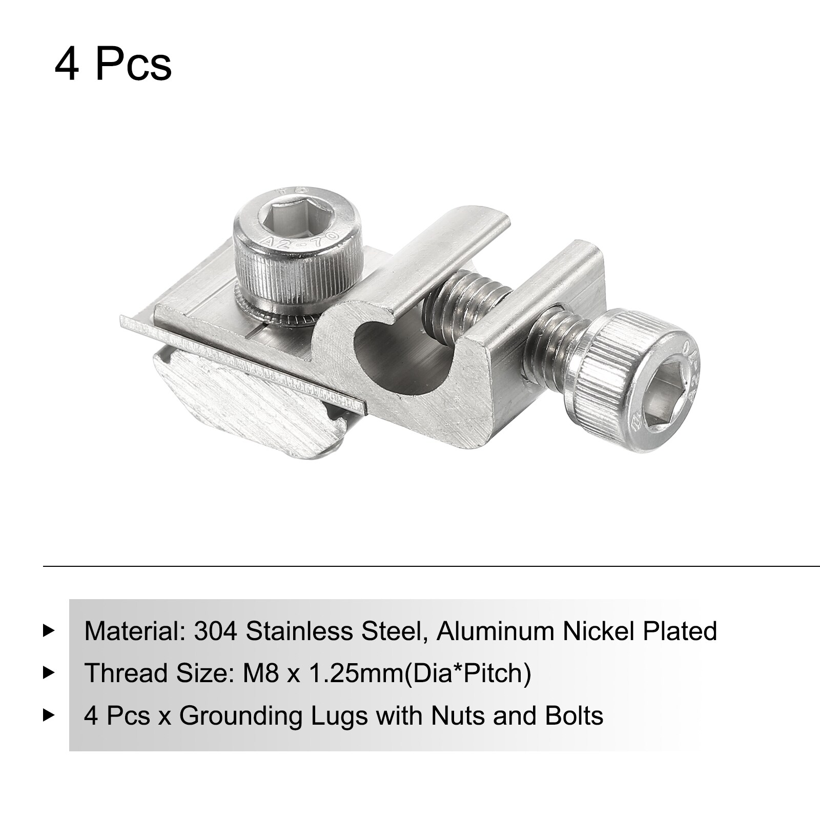 Unique Bargains Solar Panel Bolt-On Coupling Earthing Ground Lug Solar ...